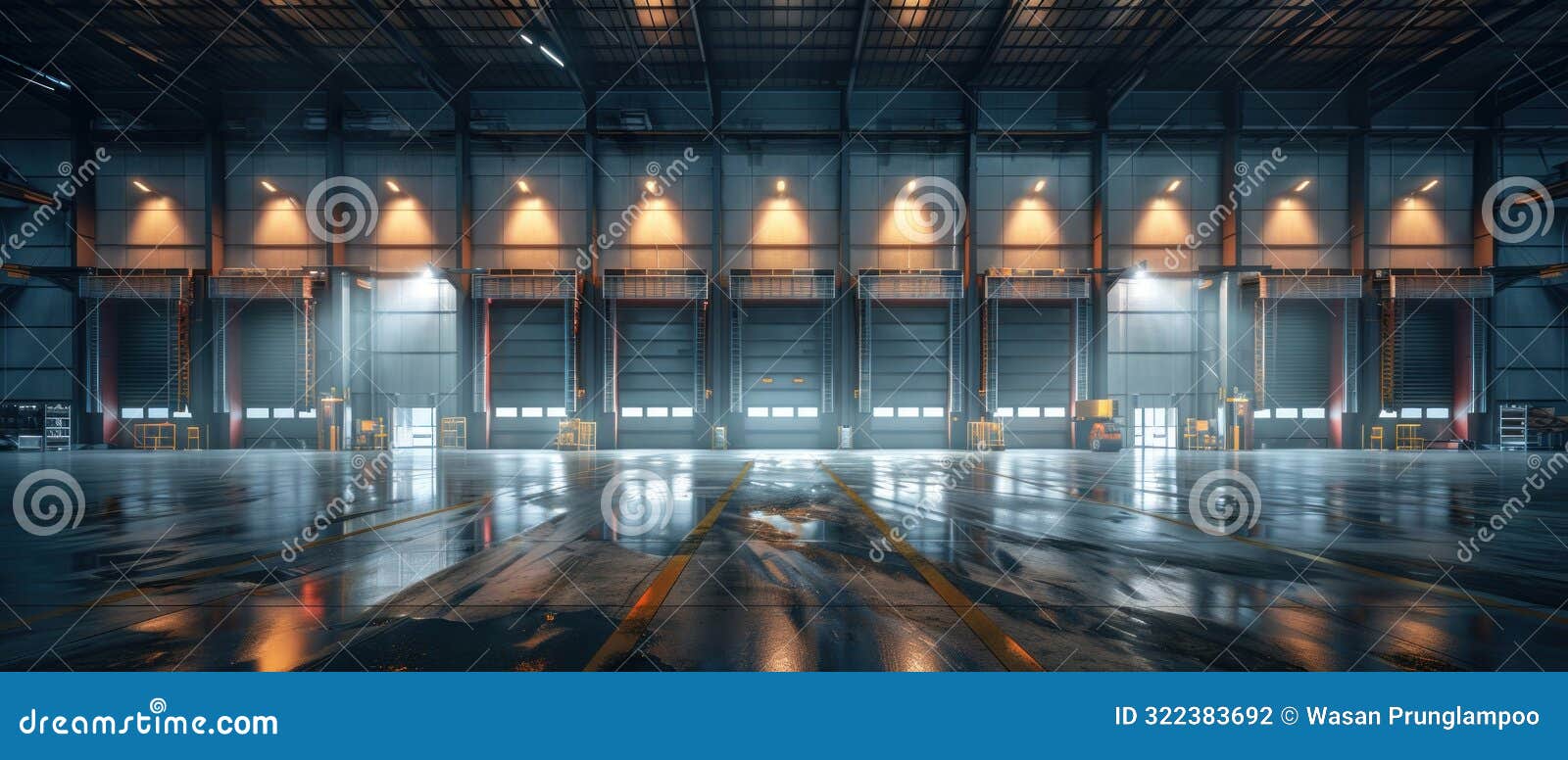 Expansive Distribution Center, Clean Design, Front View, Showing ...