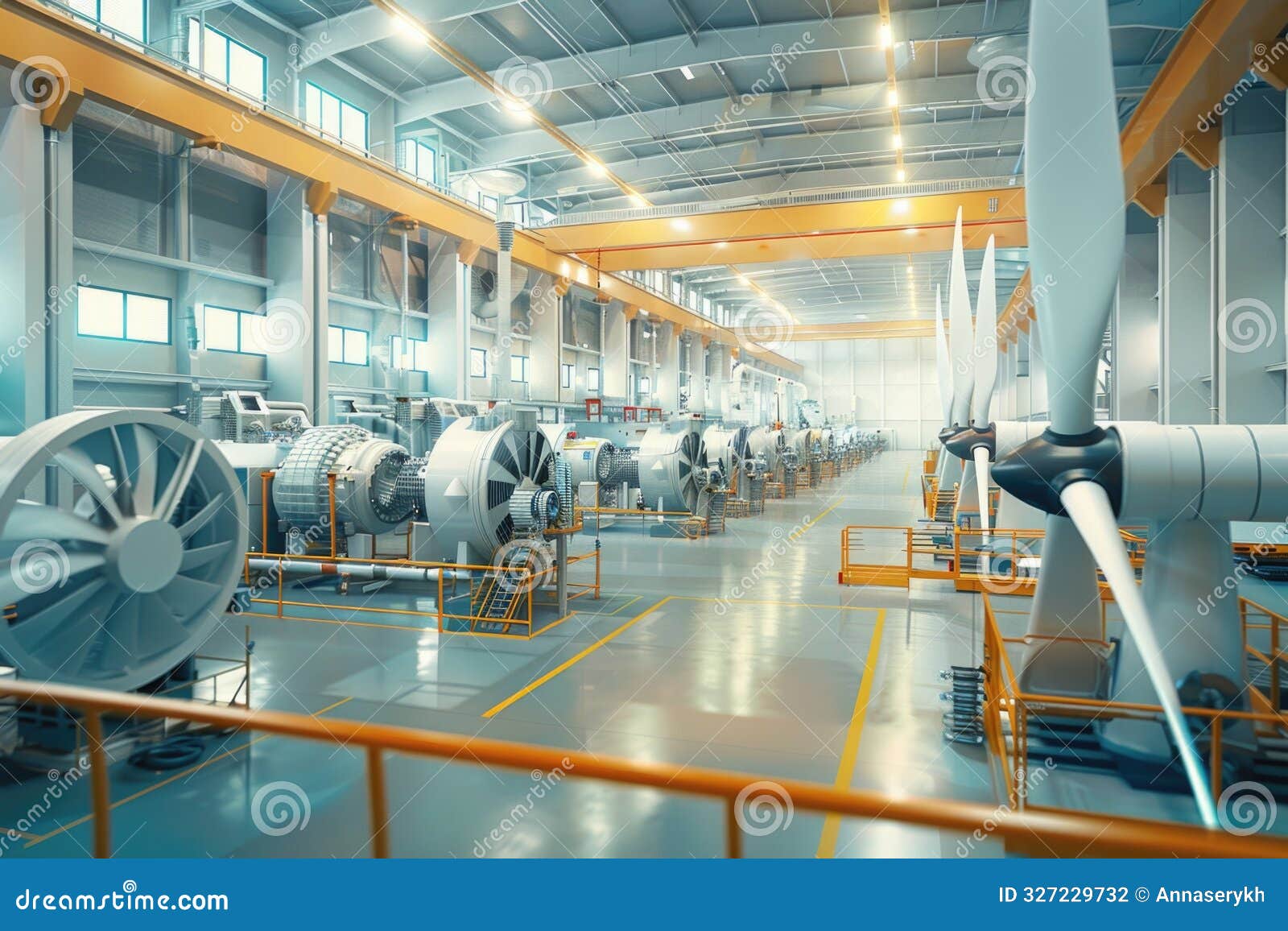 Modern Renewable Energy Facility with Large Industrial Wind Turbine ...