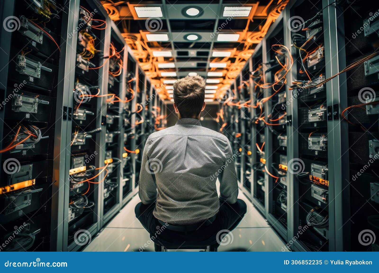 An Expansive Warehouse Interior, Filled With Towering Racks And ...