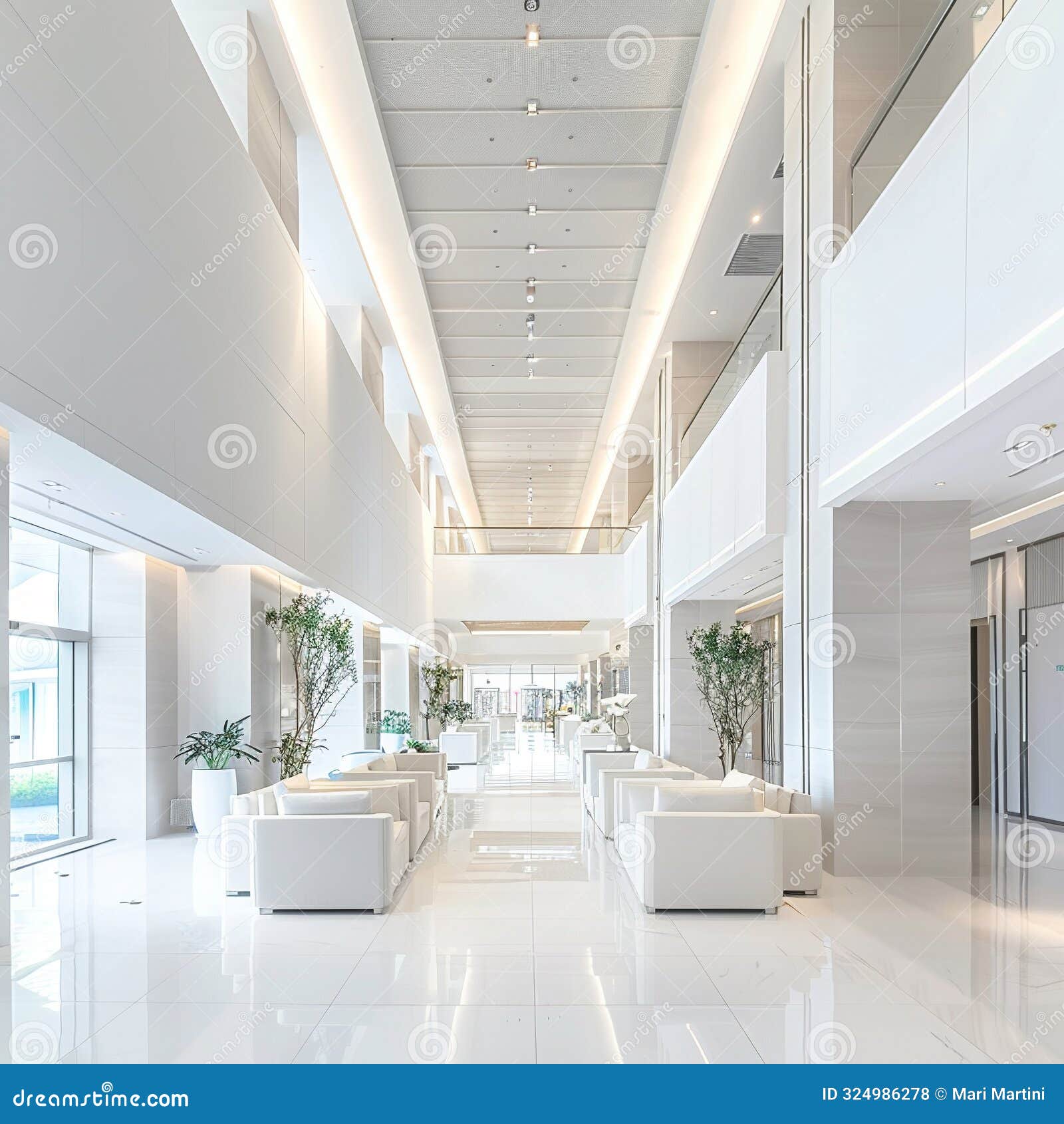 The Expansive and Modern Big Store Interior of Retail Space with ...