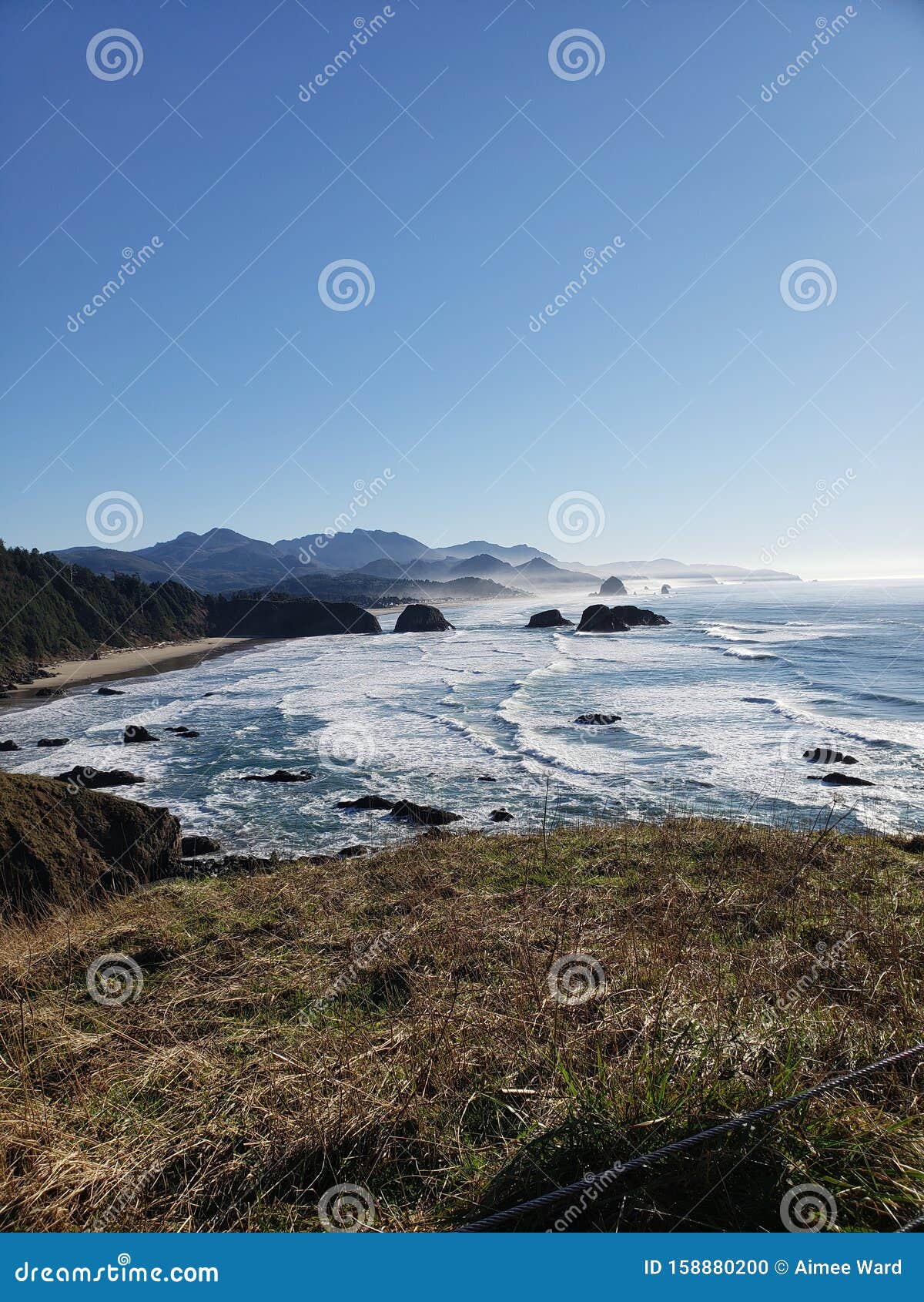 Expansive oceanview stock photo. Image of horizon, blue - 158880200