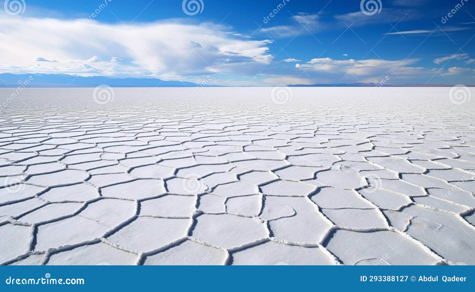 Expansive Salt Flats, Exhibiting Crystalline Patterns Stock Image ...