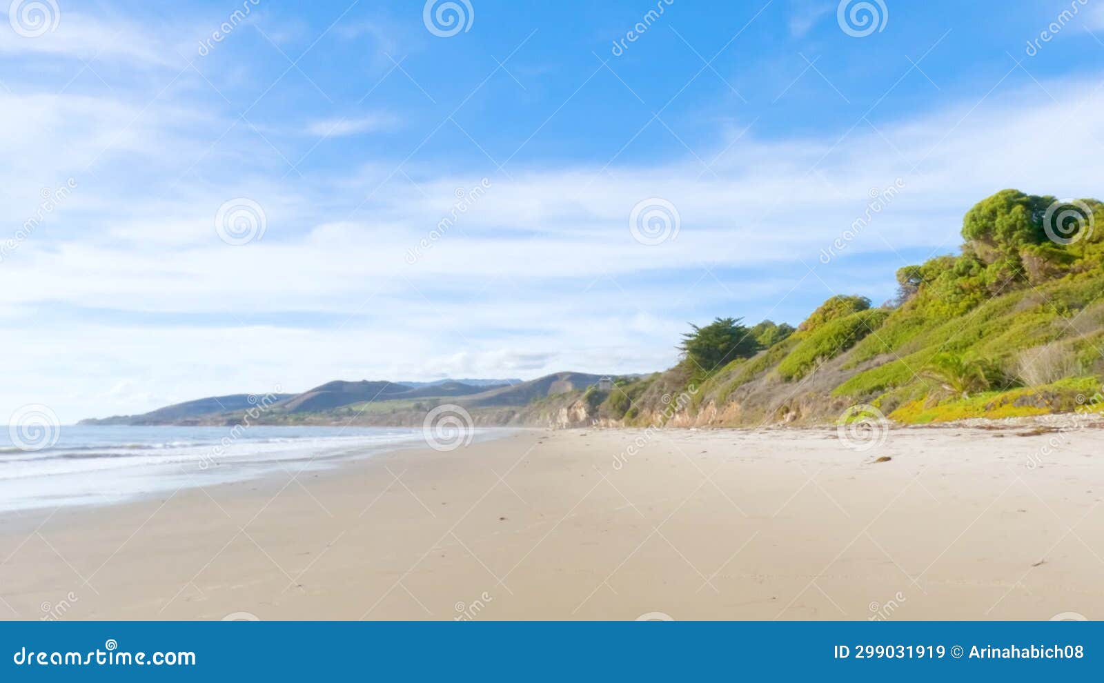 Desolate El Capitan Beach in California Winter Stock Video - Video of ...
