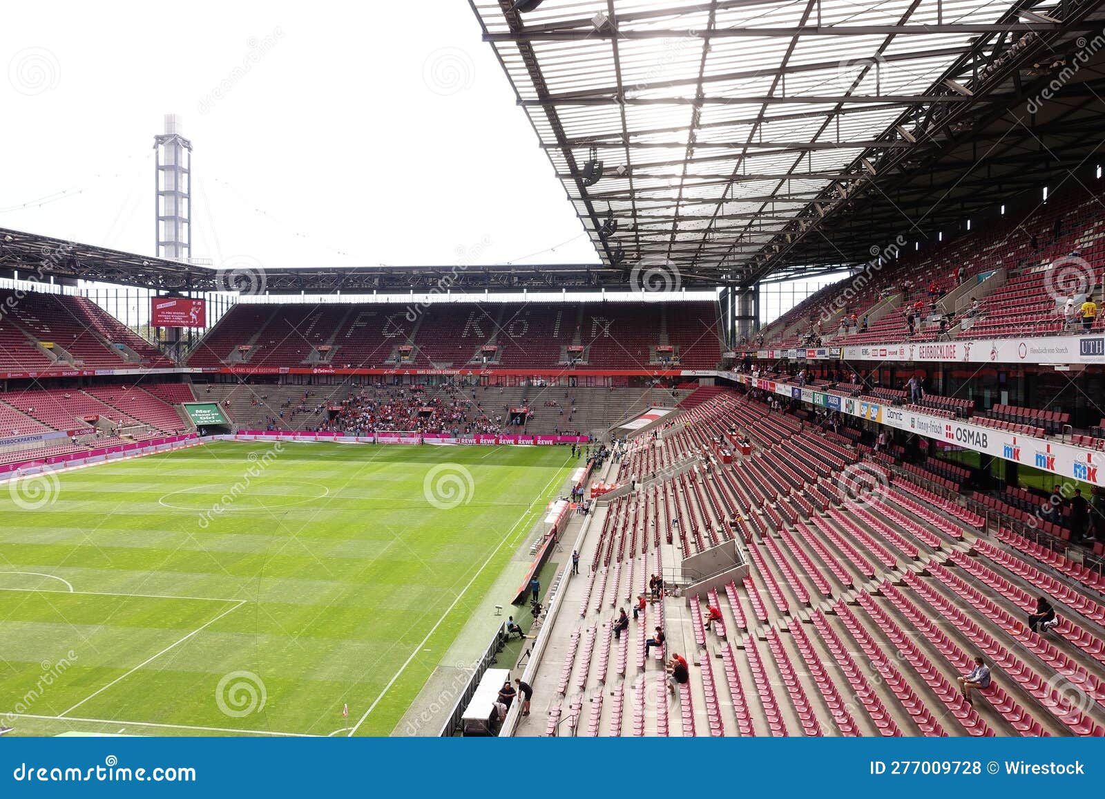 An Empty Stadium Filled with Lots of People Watching the Soccer Game ...
