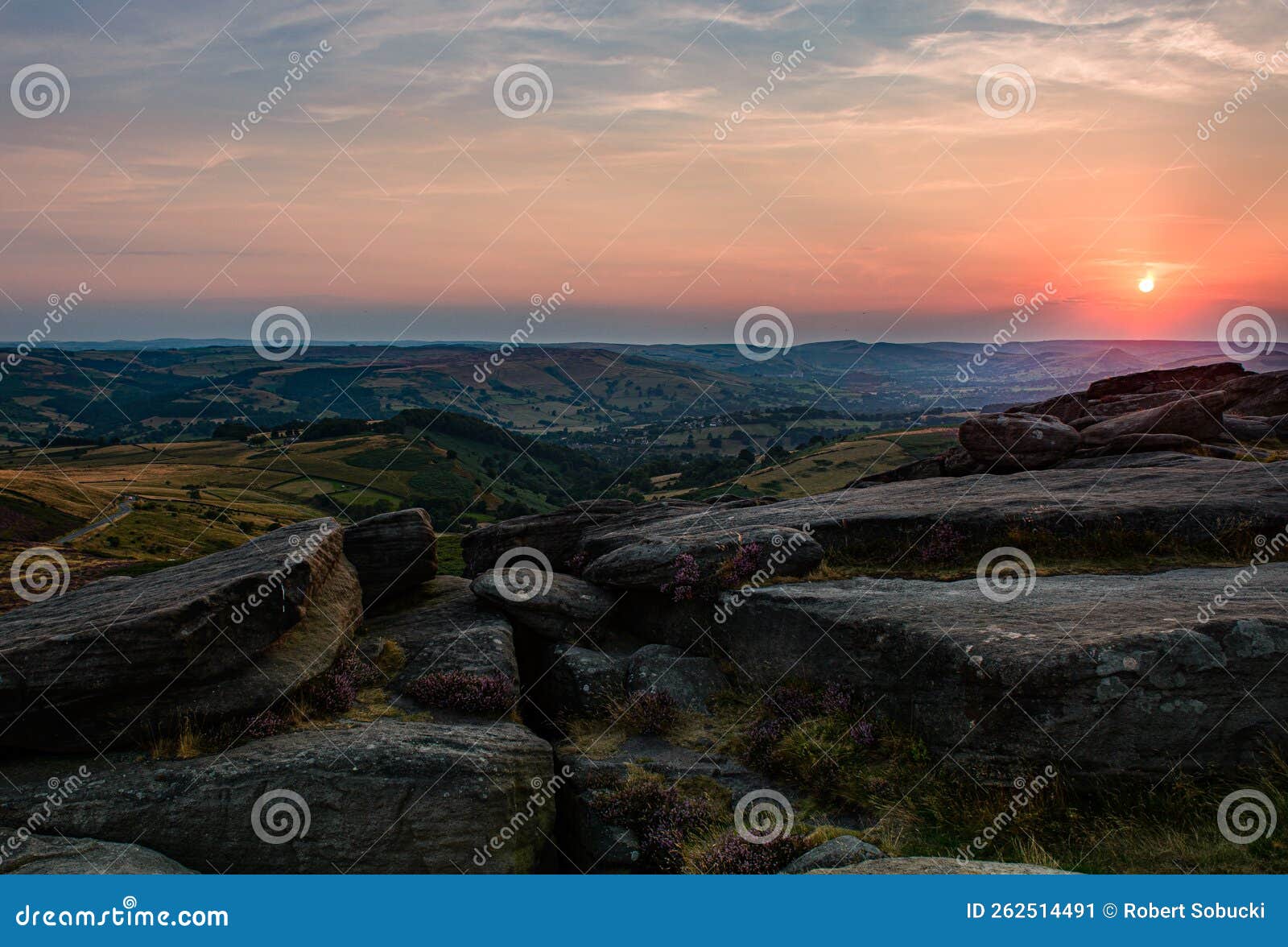 Expansive Views from the Hill To the Grounds Below Stock Image - Image ...