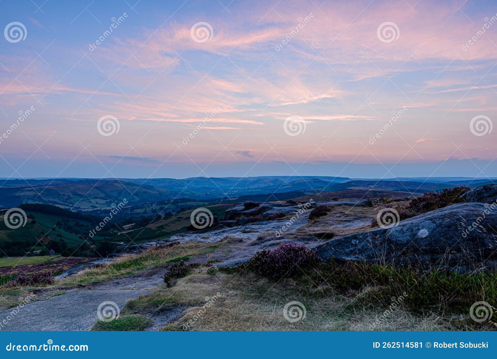 Expansive Views from the Hill To the Grounds Below Stock Image - Image ...