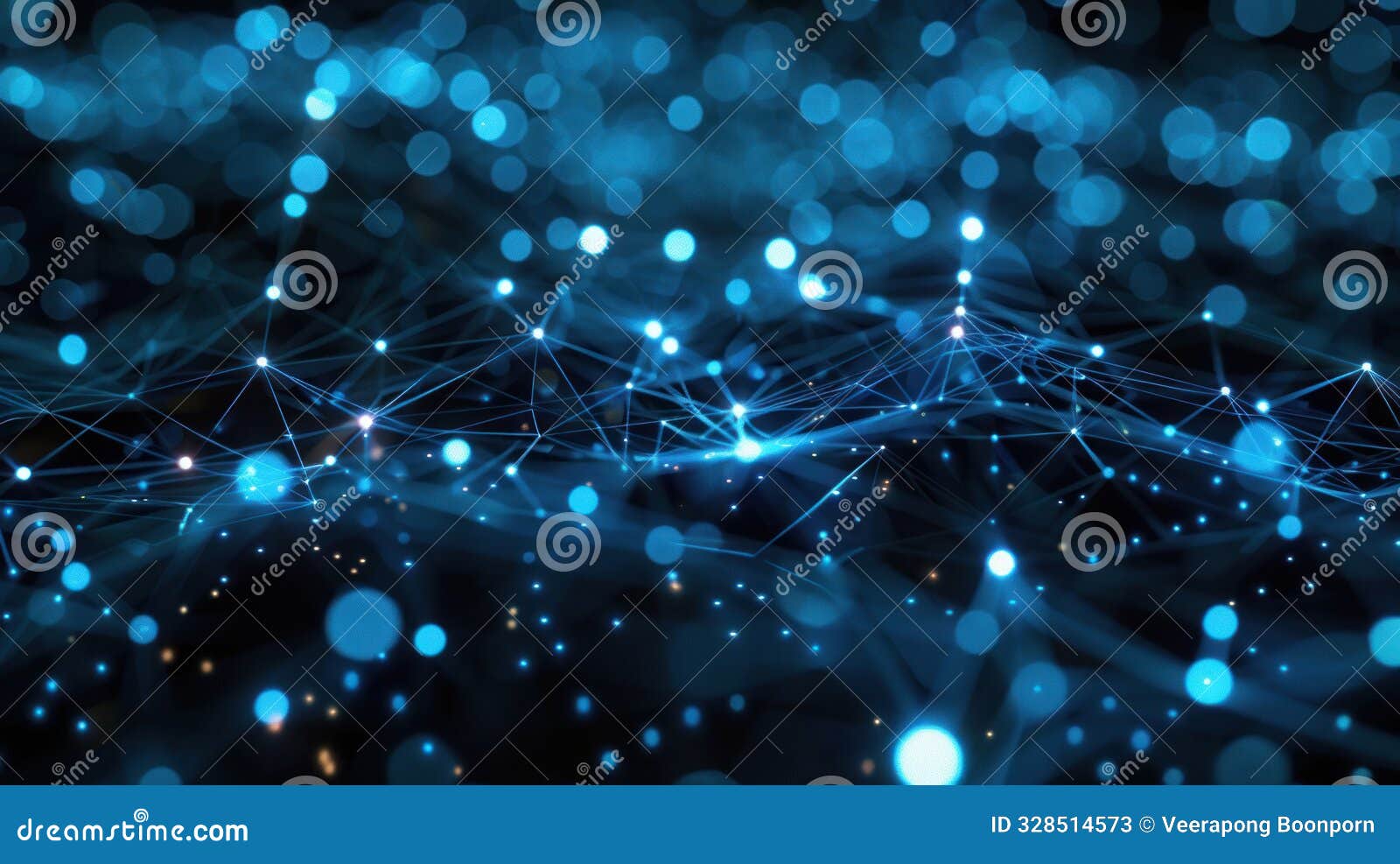 Expansive View of a Minimalist Data Network Stock Illustration ...