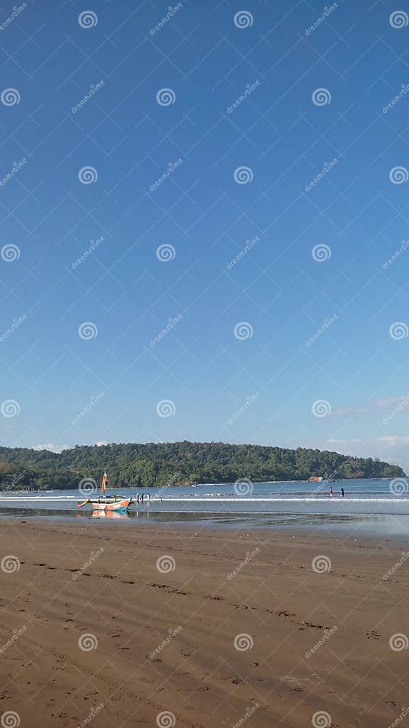 Expansive Views of the Beach and Blue Sea Stock Photo - Image of ...