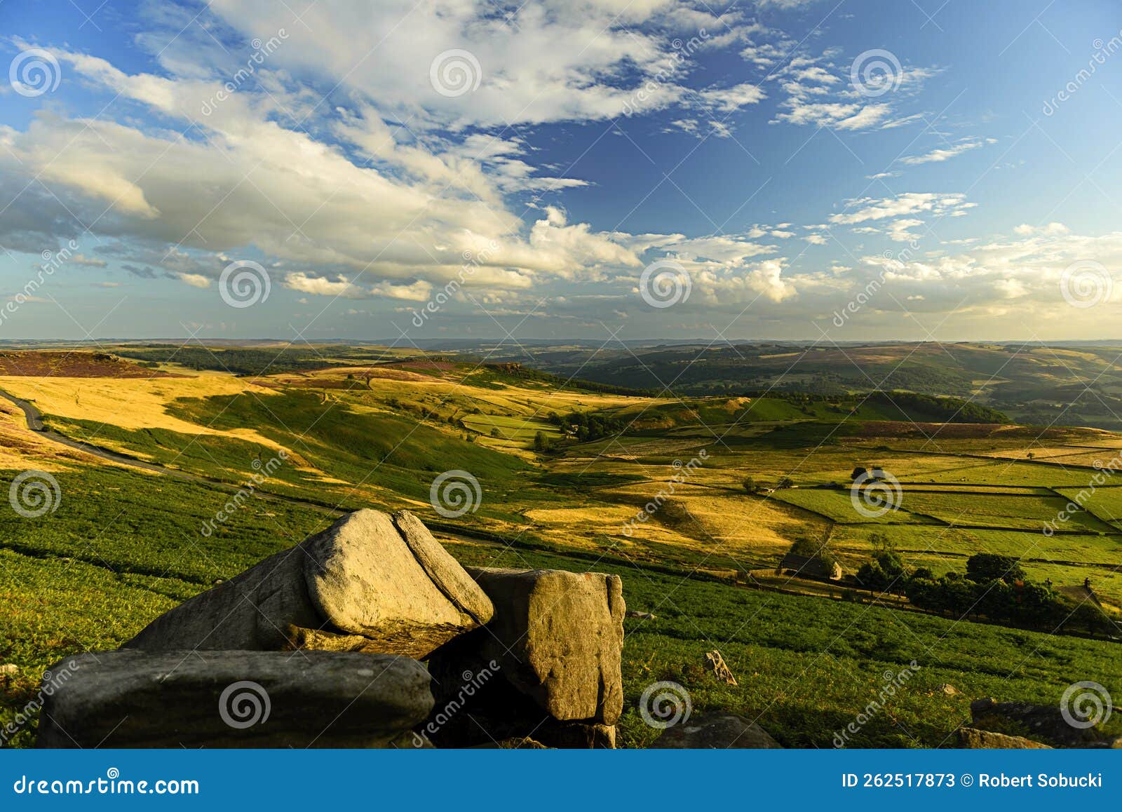 Expansive Views from the Hill To the Grounds Below Stock Image - Image ...