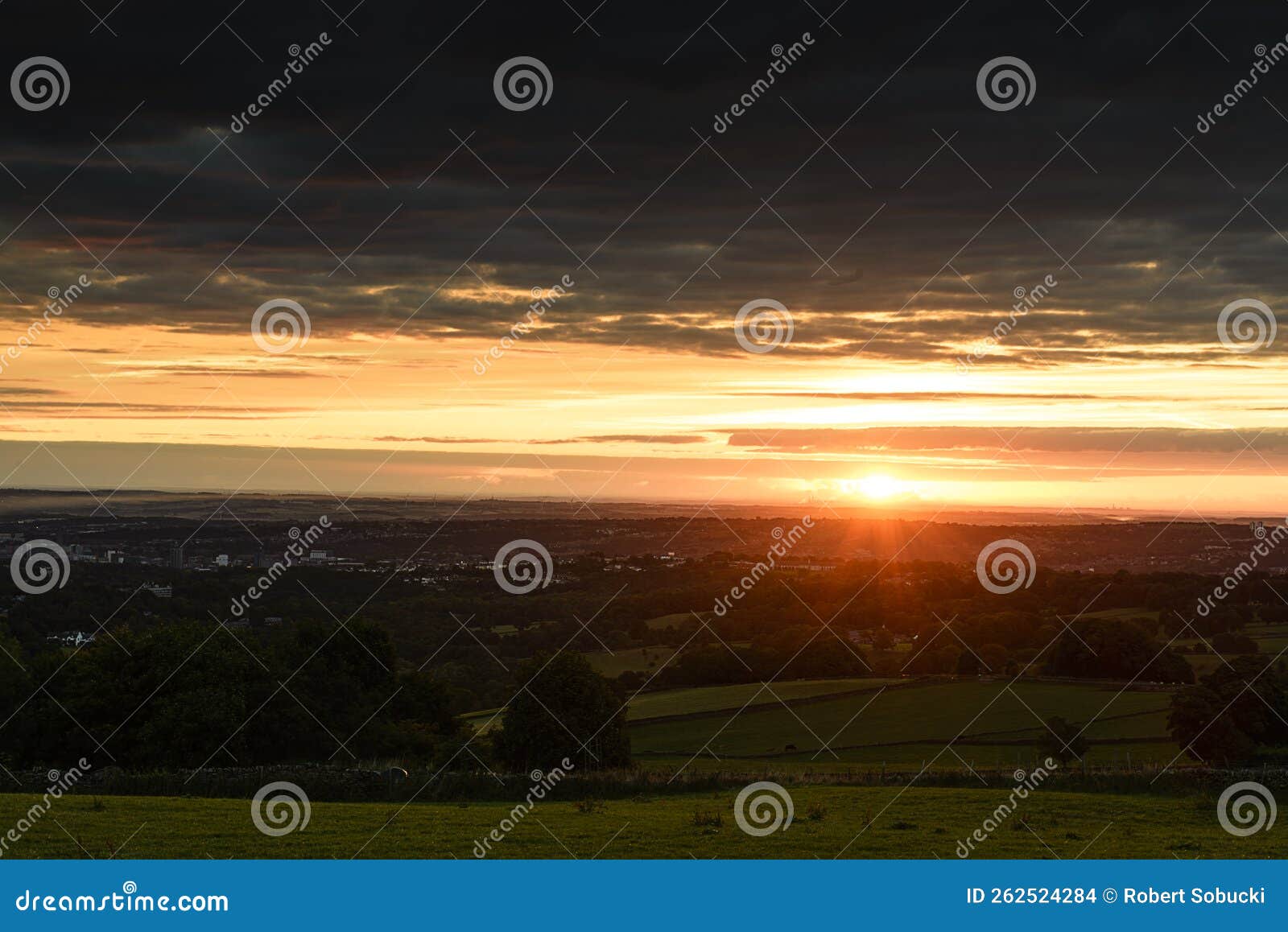 Expansive Views from the Hill To the Grounds Below Stock Photo - Image ...