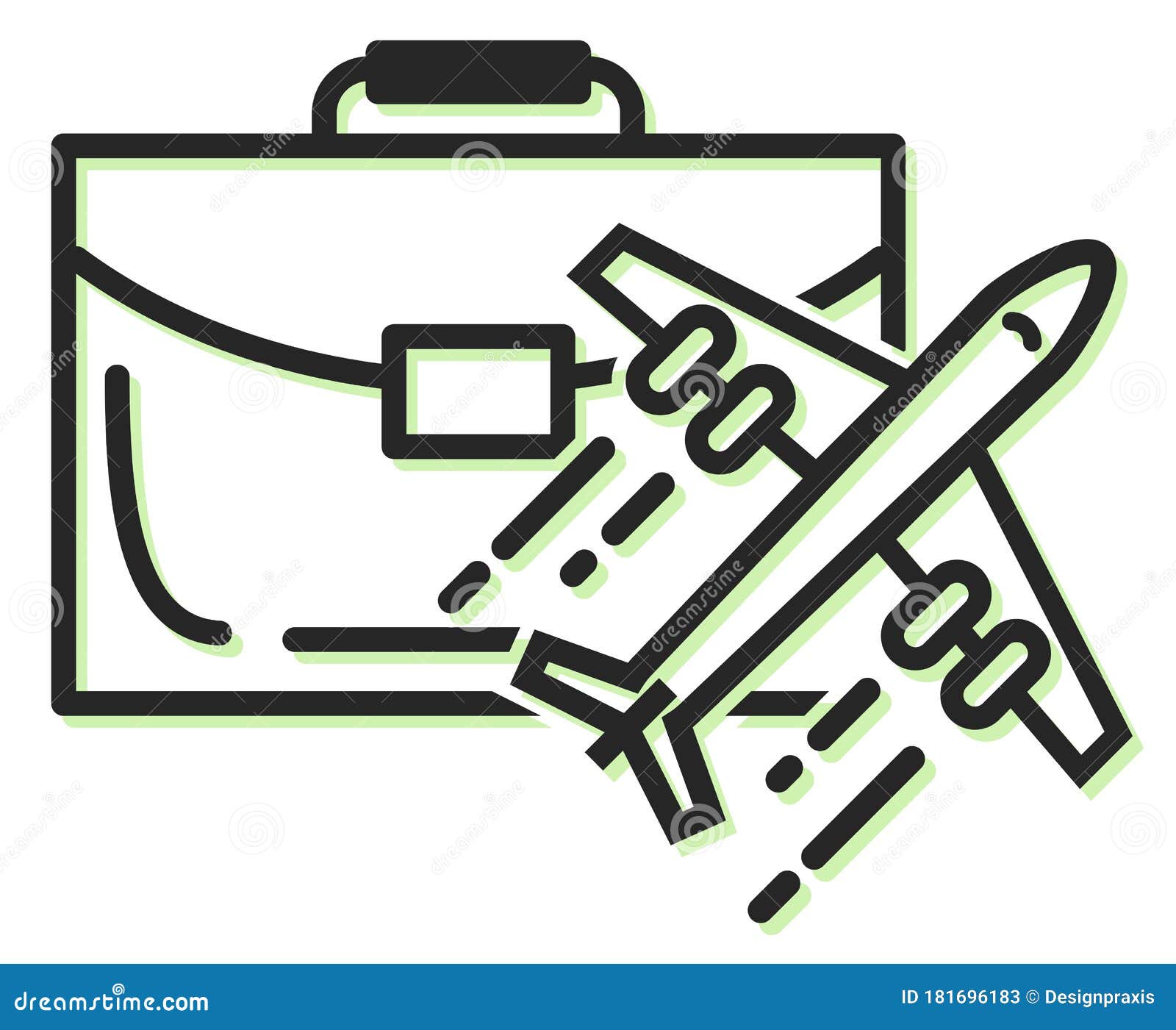 Expatriate Employee Icon stock vector. Illustration of briefcase ...