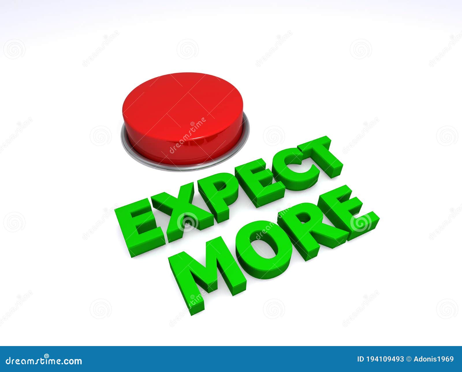 Expect more button stock illustration. Illustration of satisfied ...
