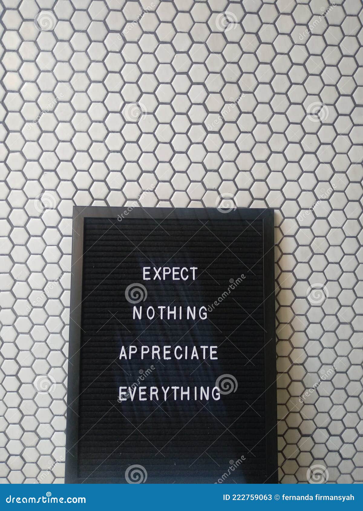 Expect Nothing Appreciate Evertything Stock Image - Image of expe ...