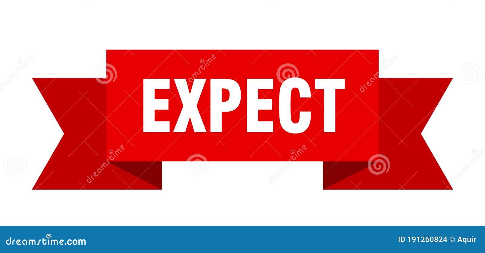 Expect ribbon. stock vector. Illustration of sticker - 191260824