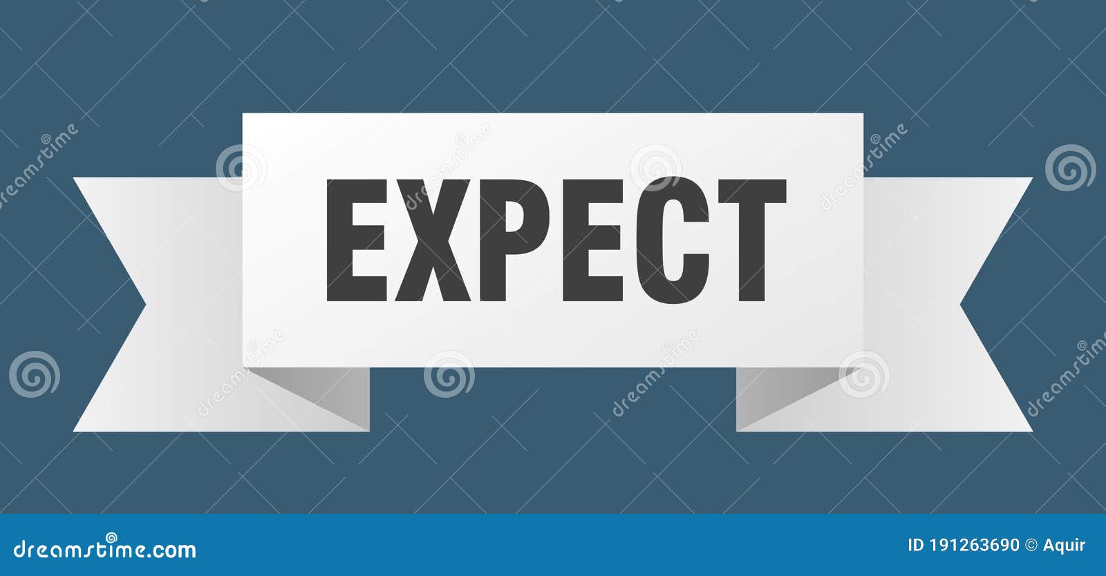 Expect ribbon. stock vector. Illustration of flat, banner - 191263690