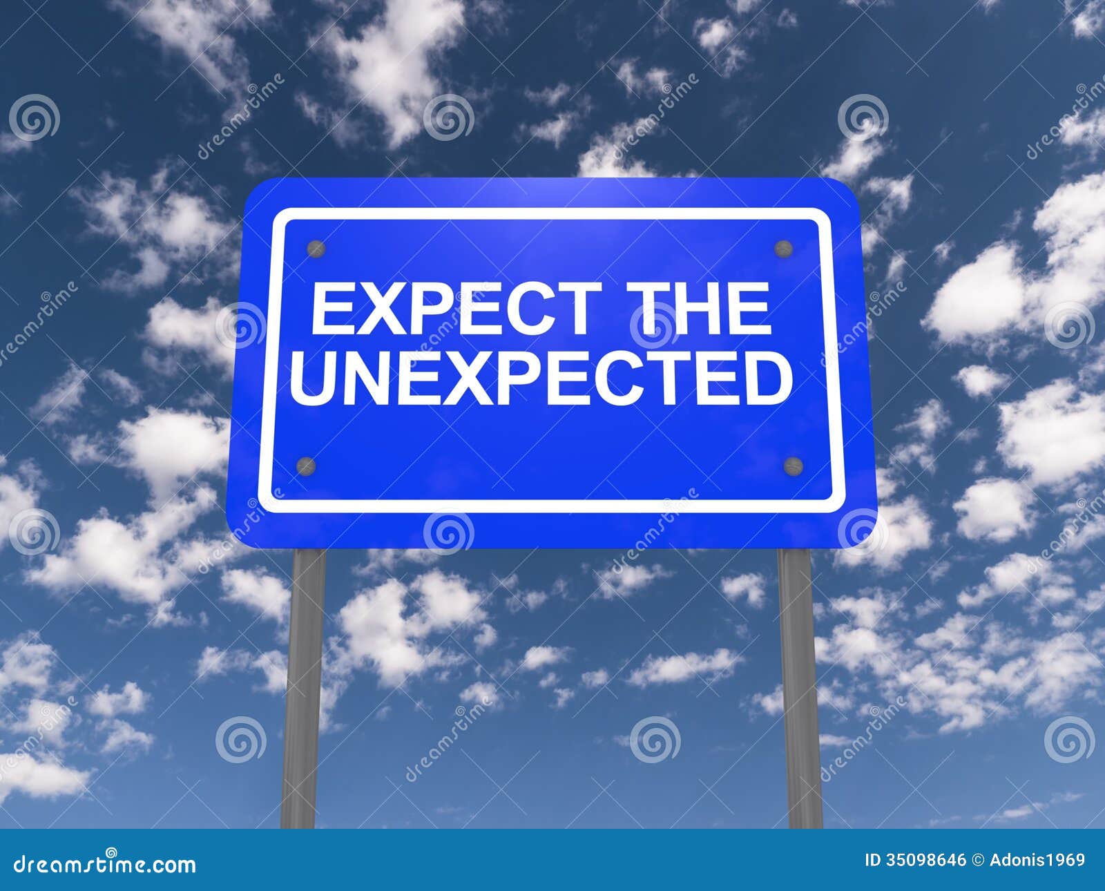 Expect The Unexpected Road Sign On A Speedy Background. Stock ... Expect The Unexpected Road Sign On A Speedy Background. Stock ...