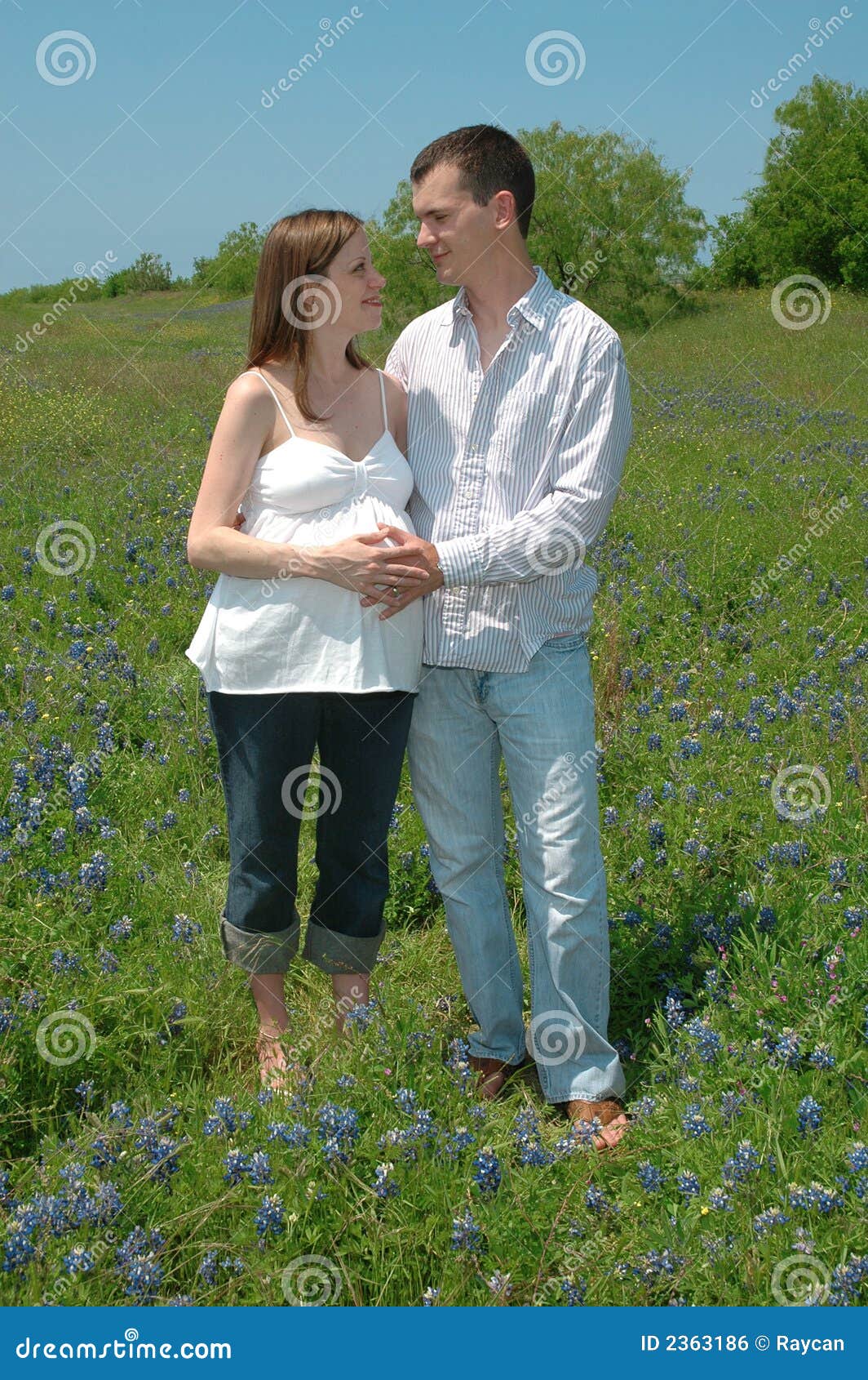 Expectant Couple stock photo. Image of happy, blond, dresses - 2363186
