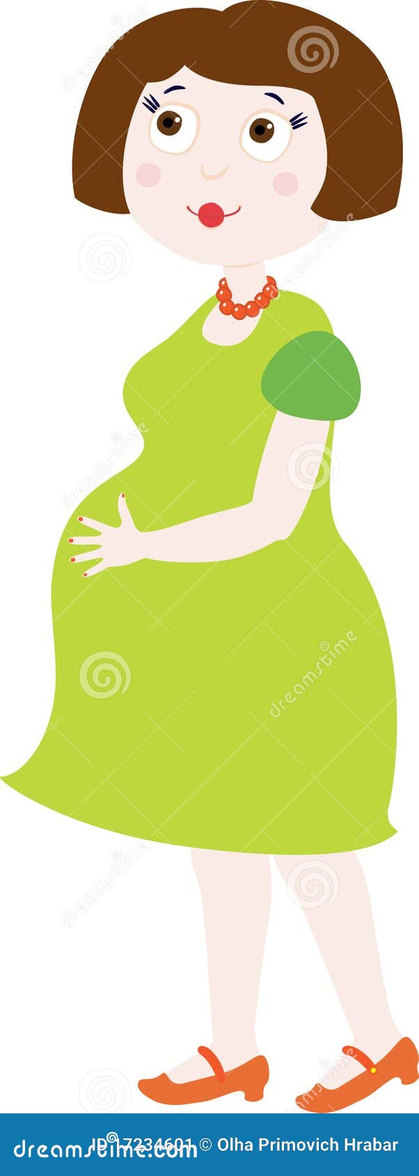 Expectant mother stock vector. Illustration of girl, expectant - 17234601