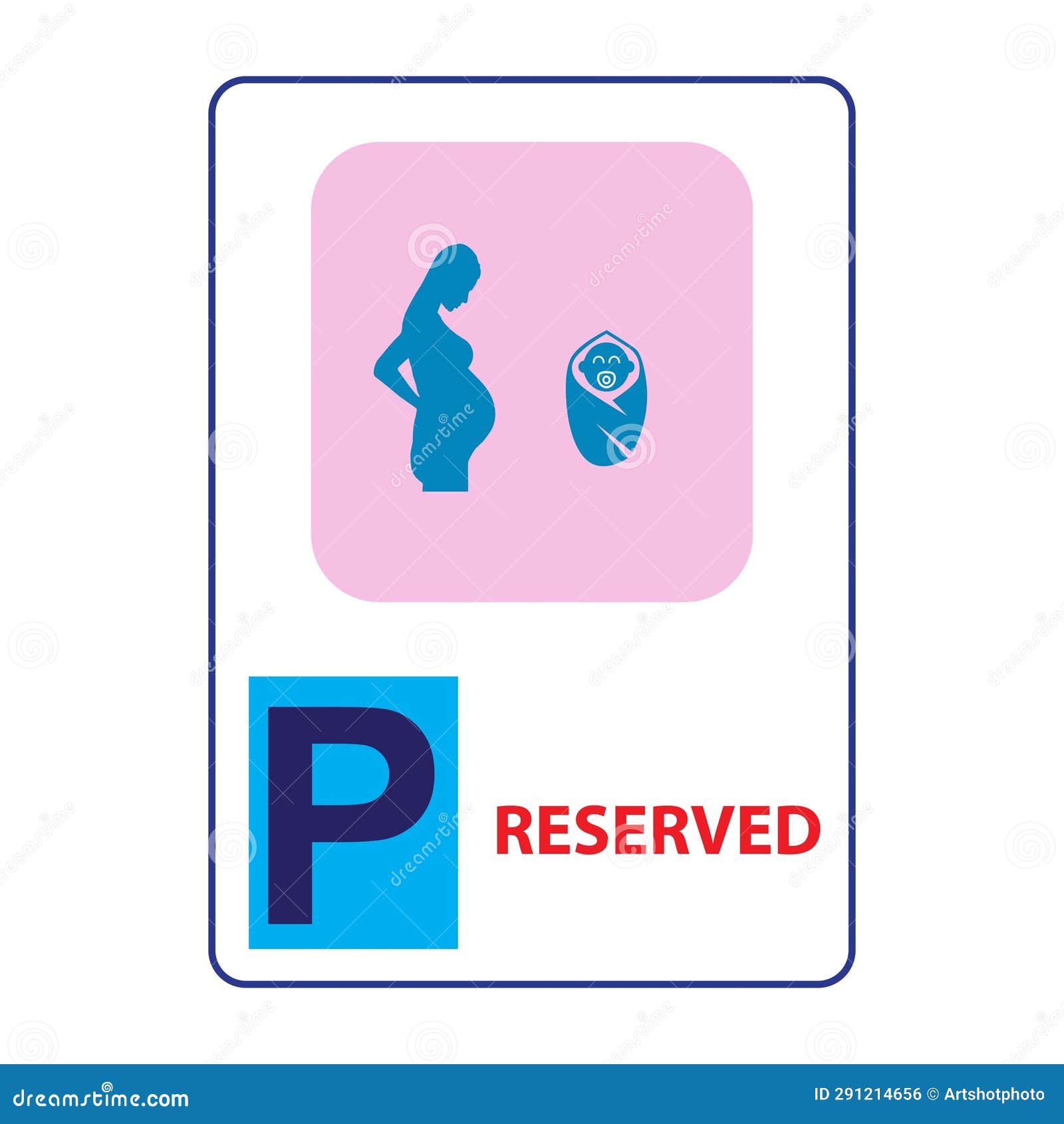 Parking Sign Reserved for New and Expectant Mothers Stock Illustration ...