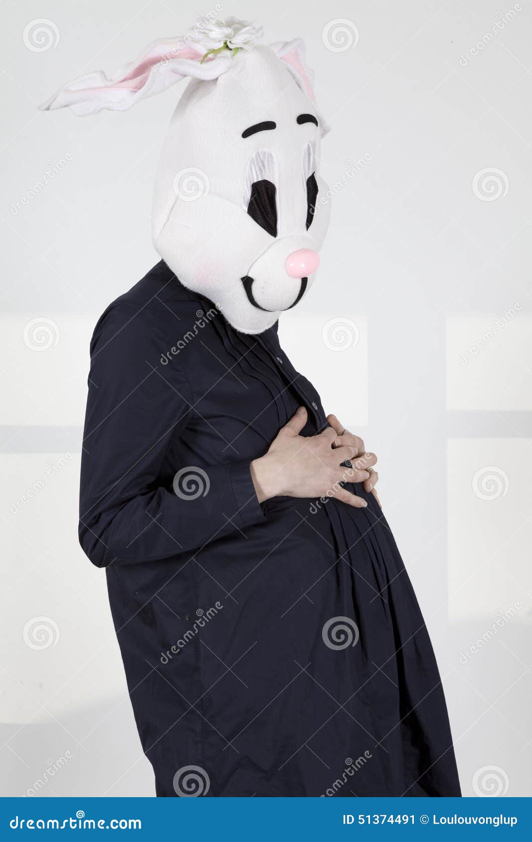Expectant mother rabbit stock image. Image of funny, model - 51374491