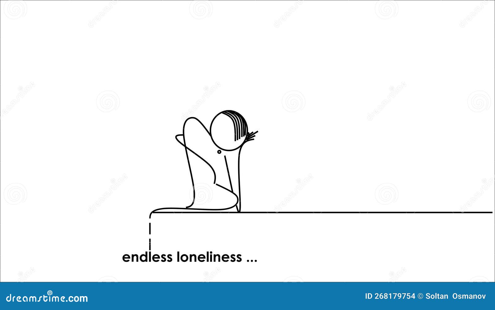 Expectation. Hope. Sad Man in a Sitting Position..... Stock ...