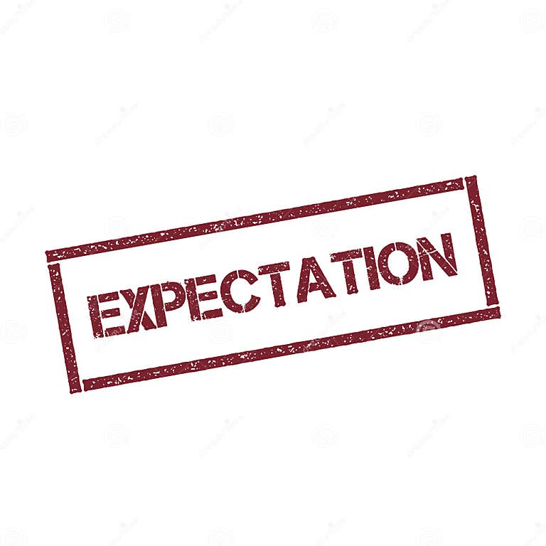 Expectation Rectangular Stamp. Stock Vector - Illustration of rectangle ...