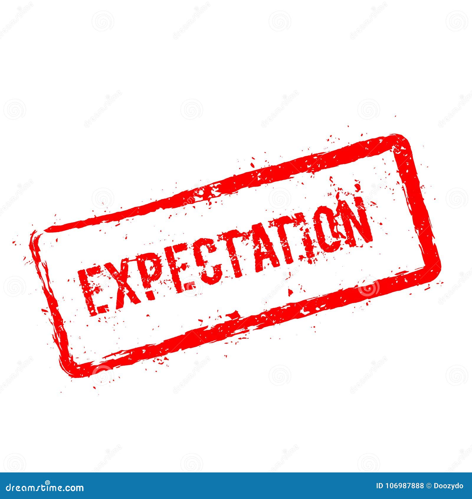 Expectation Red Rubber Stamp Isolated on White. Stock Vector ...