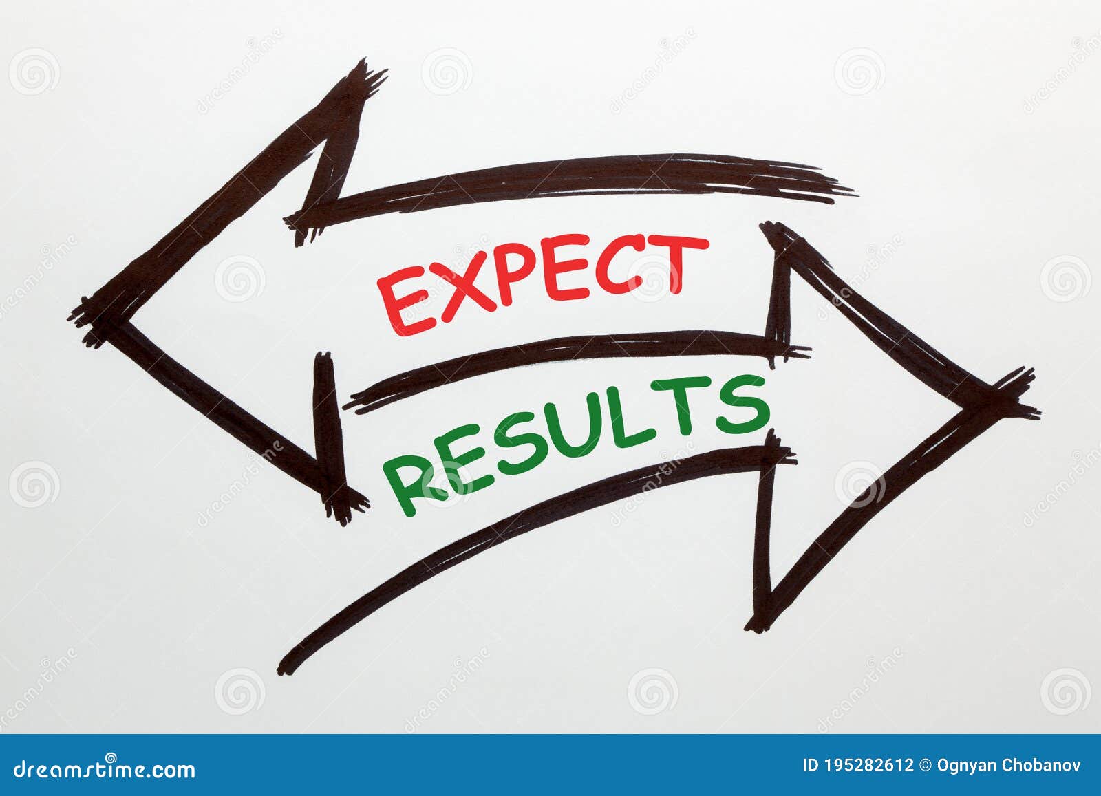 Expectations Results Concept Stock Illustration - Illustration of ...