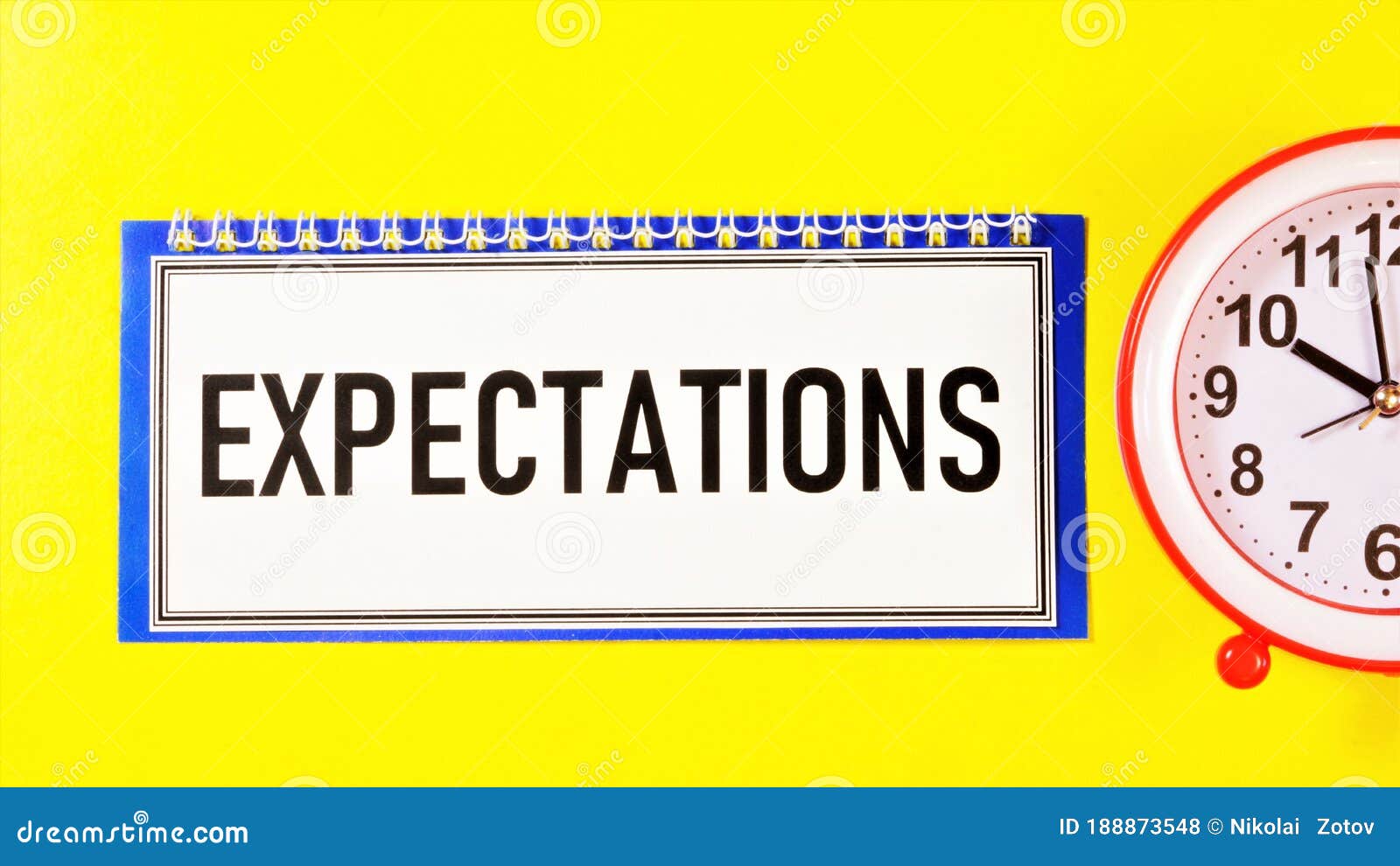 Expectations are a Text Message on the Planning Notepad and a Clock ...