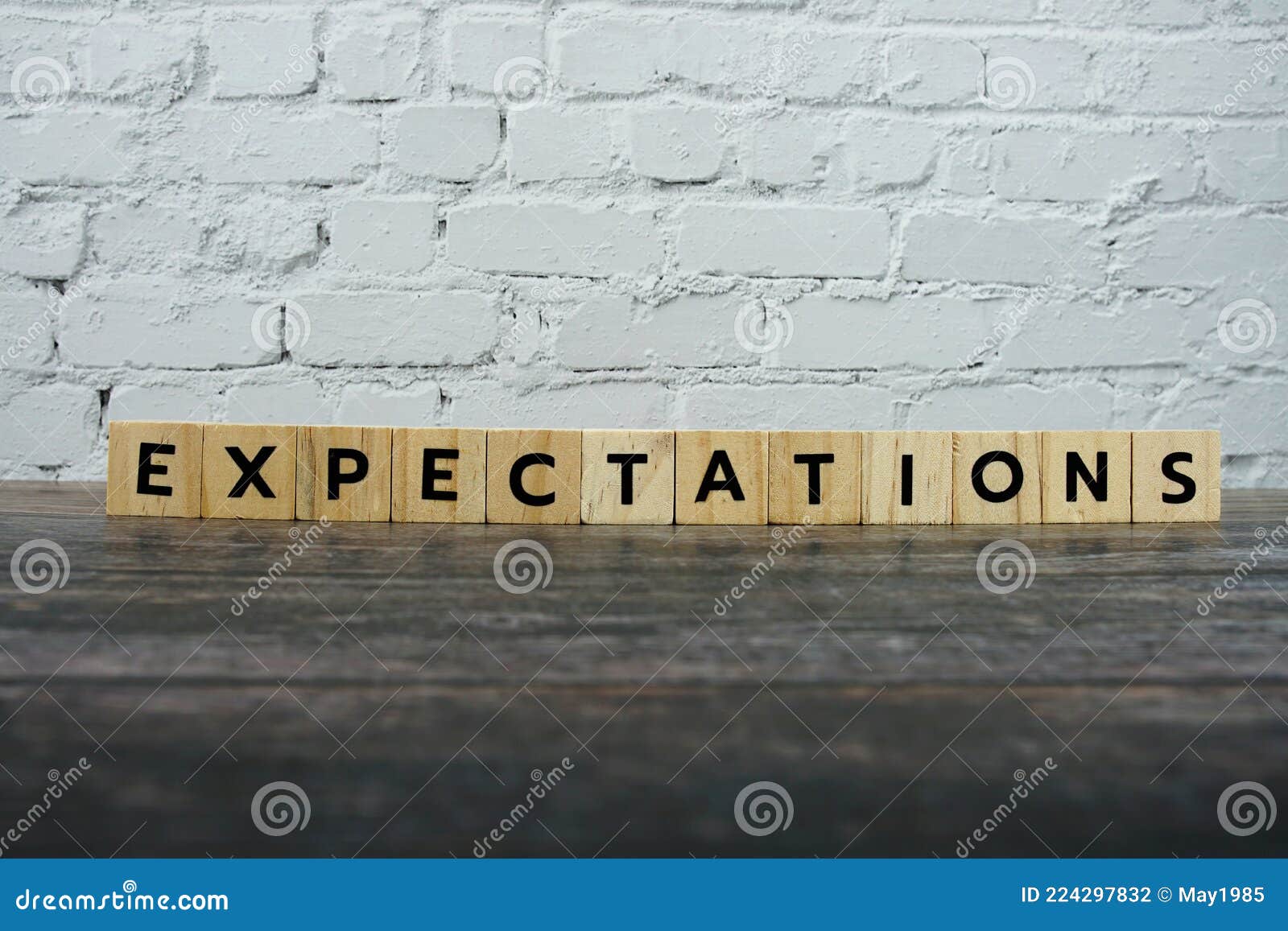 Expectations Word Alphabet Letters on Wooden Background Stock Photo ...