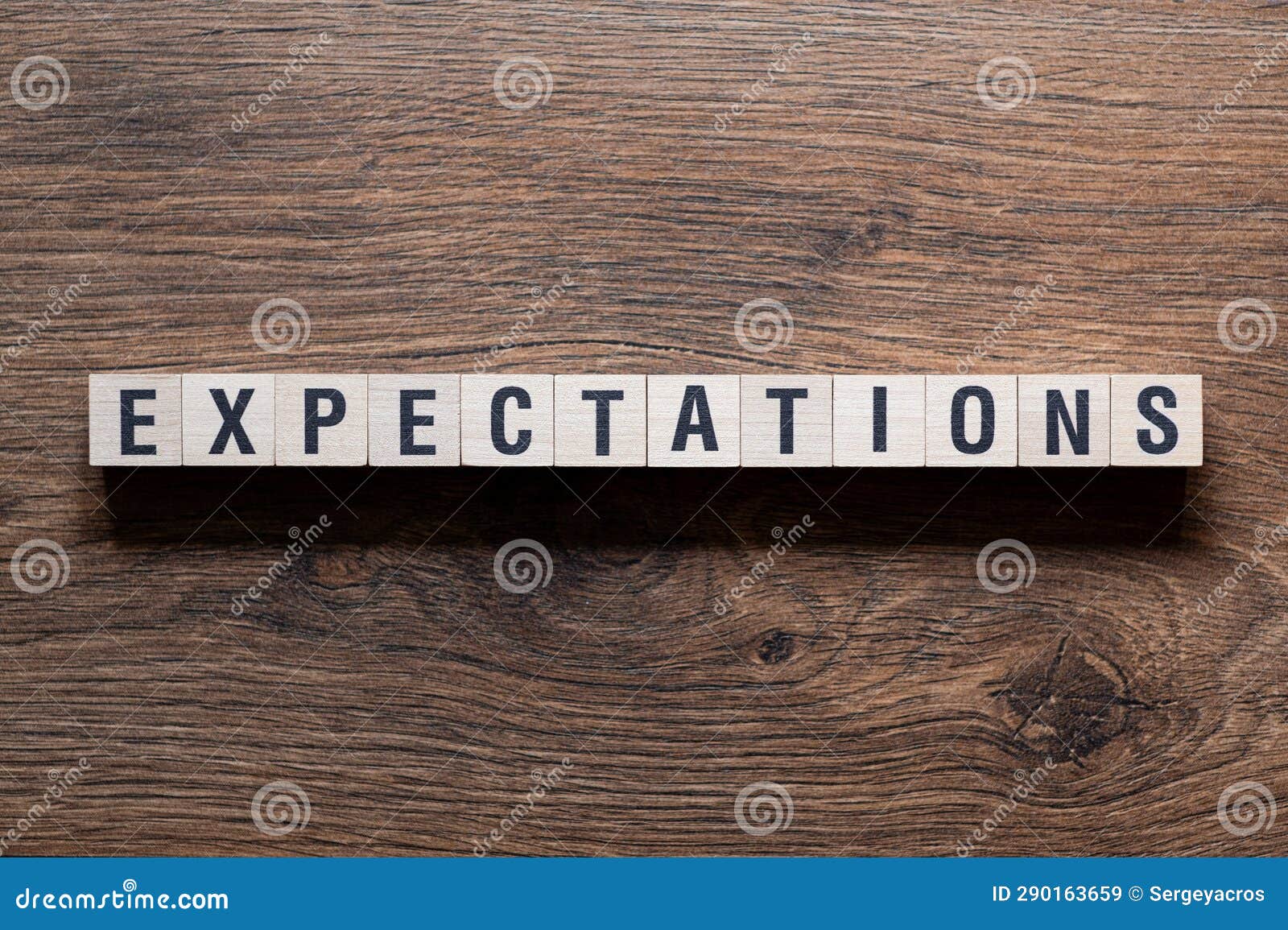 Expectations - Word Concept on Building Blocks, Text Stock Image ...