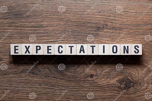 Expectations - Word Concept on Building Blocks, Text Stock Image ...