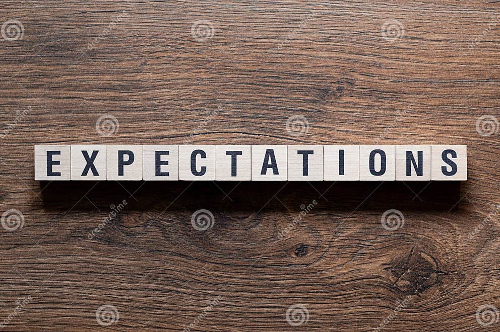 Expectations - Word Concept on Building Blocks, Text Stock Image ...