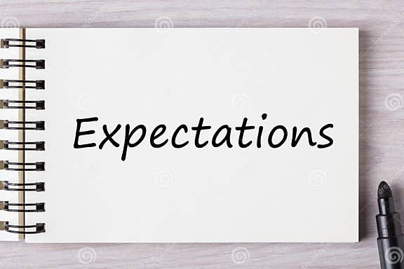 Expectations Written on Notebook Stock Photo - Image of expect ...