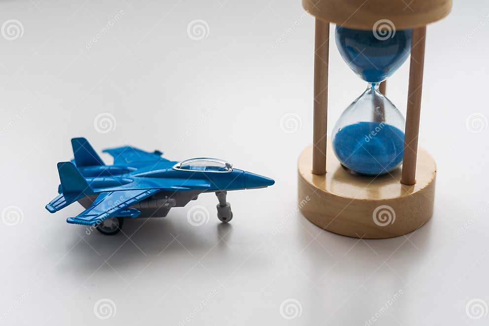 Expected Time of Arrival, Flight Delay and Arrival Concept. Plane on ...