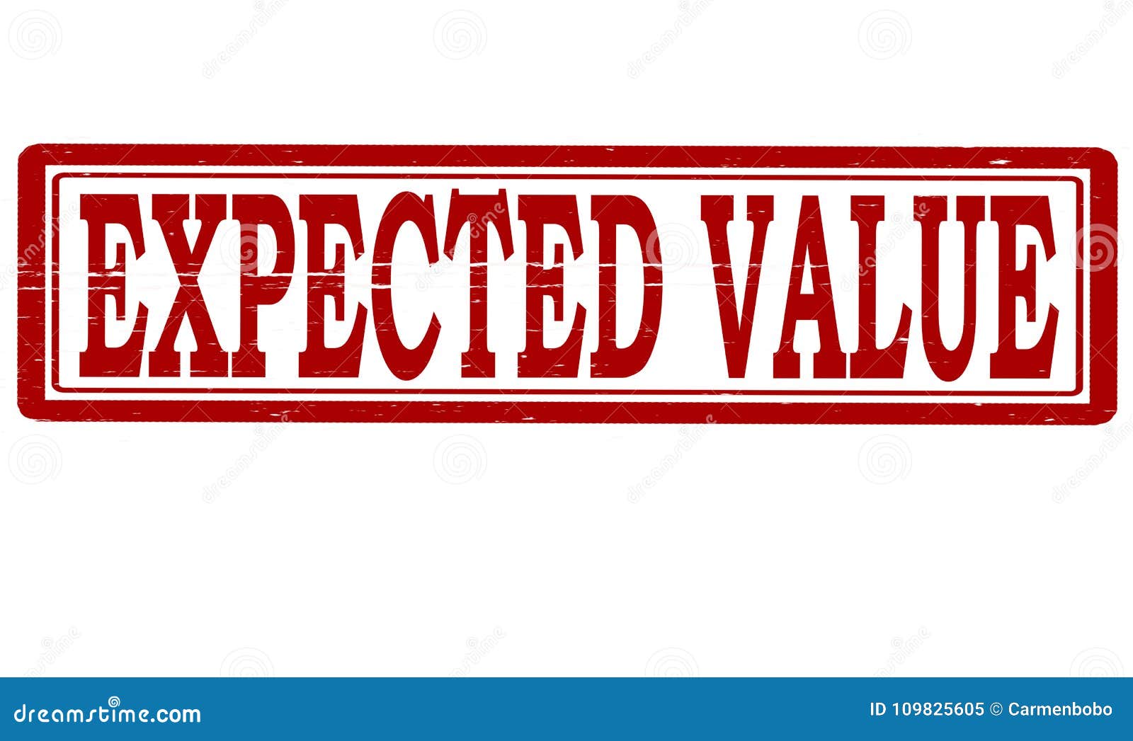 Expected value stock illustration. Illustration of price - 109825605