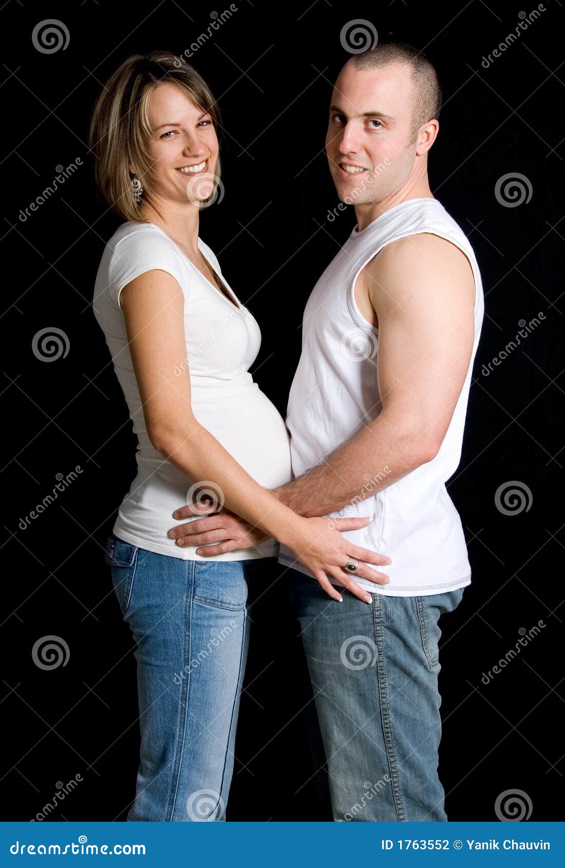 Expecting stock photo. Image of smile, happy, newborn - 1763552