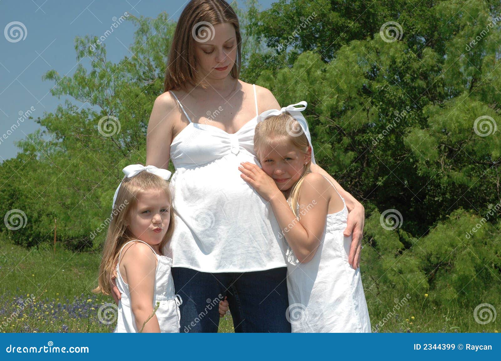 Expecting stock image. Image of daughters, mommy, woman - 2344399