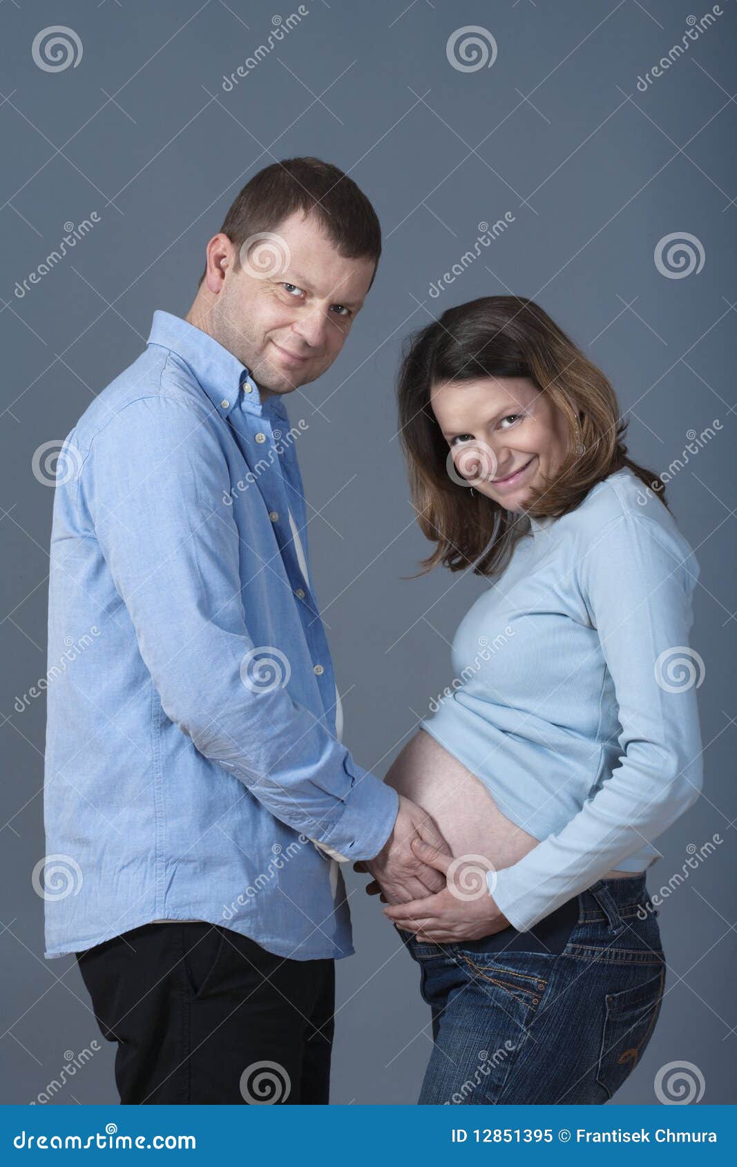 Expecting couple stock image. Image of family, belly - 12851395