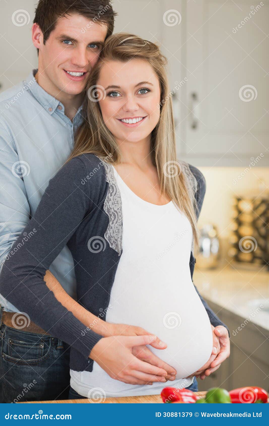 Expecting couple stock image. Image of affection, happy - 30881379