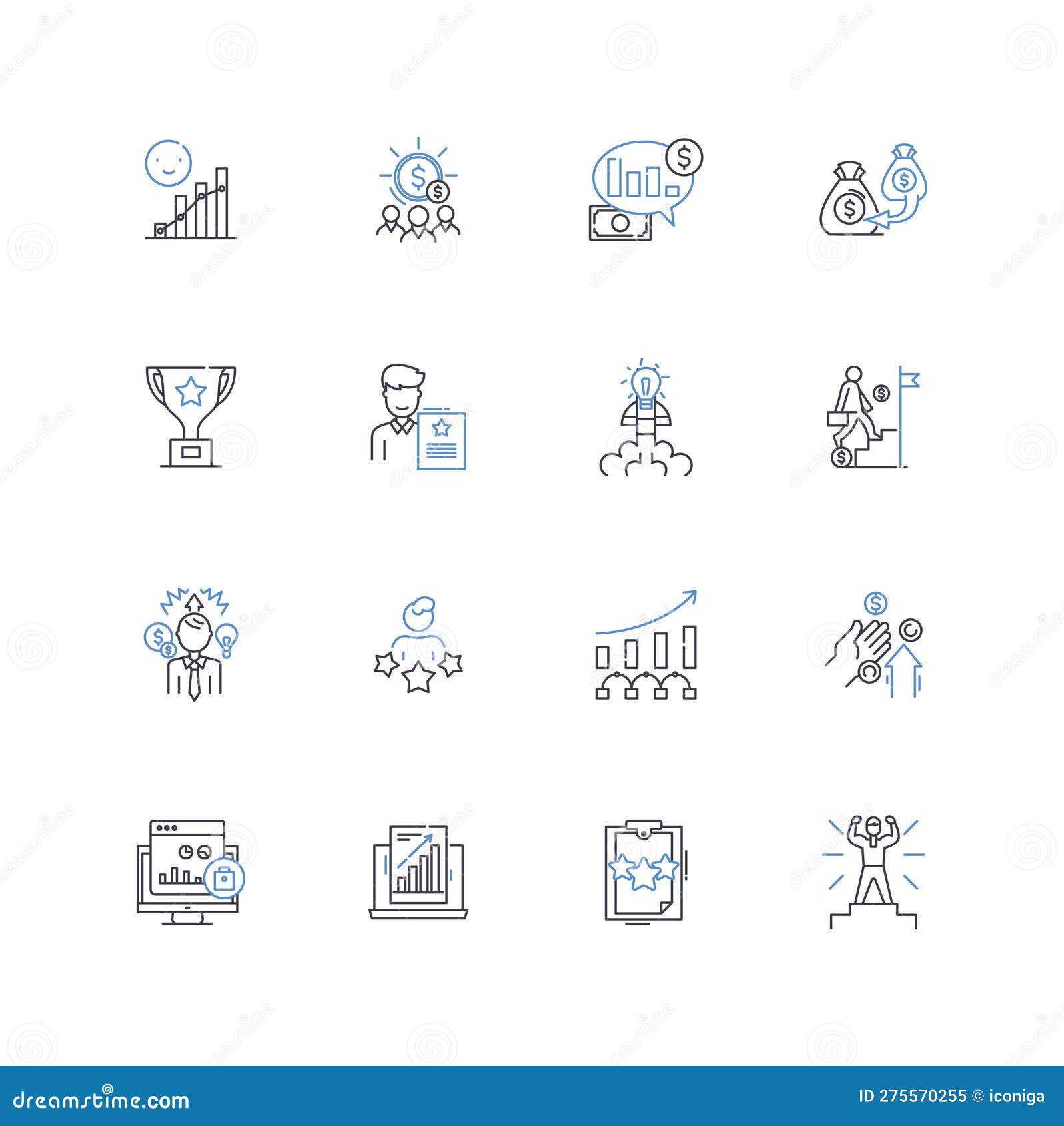 Expedience Line Icons Collection. Efficiency, Swiftness, Quickness ...