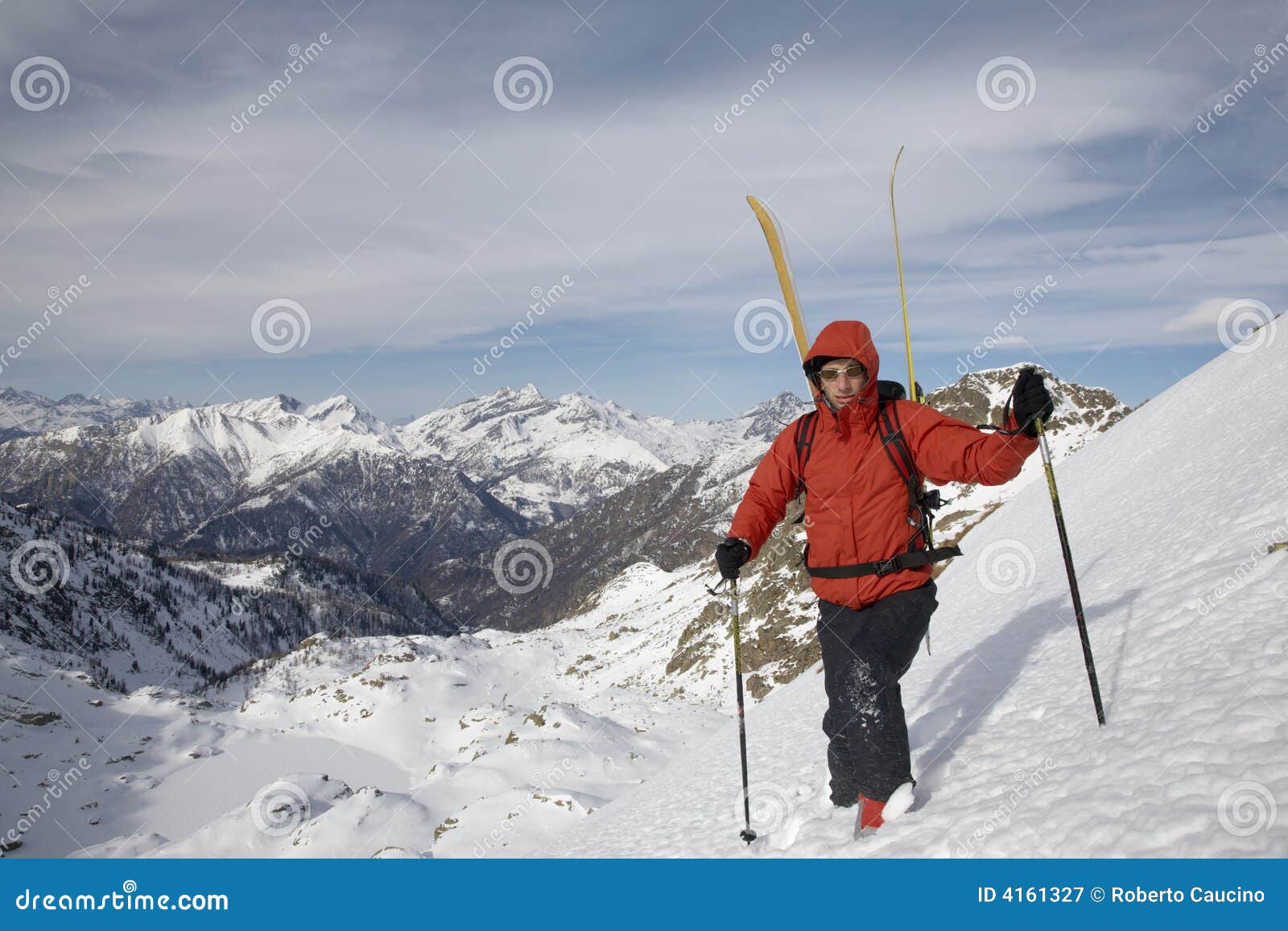 Expedition hiking stock image. Image of mountain, climate - 4161327
