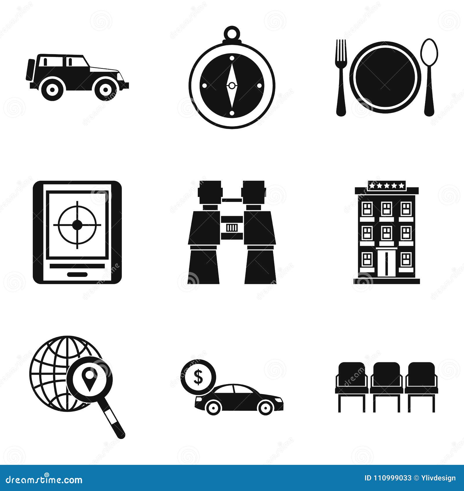 Expedition Icons Set, Simple Style Stock Vector - Illustration of beach ...