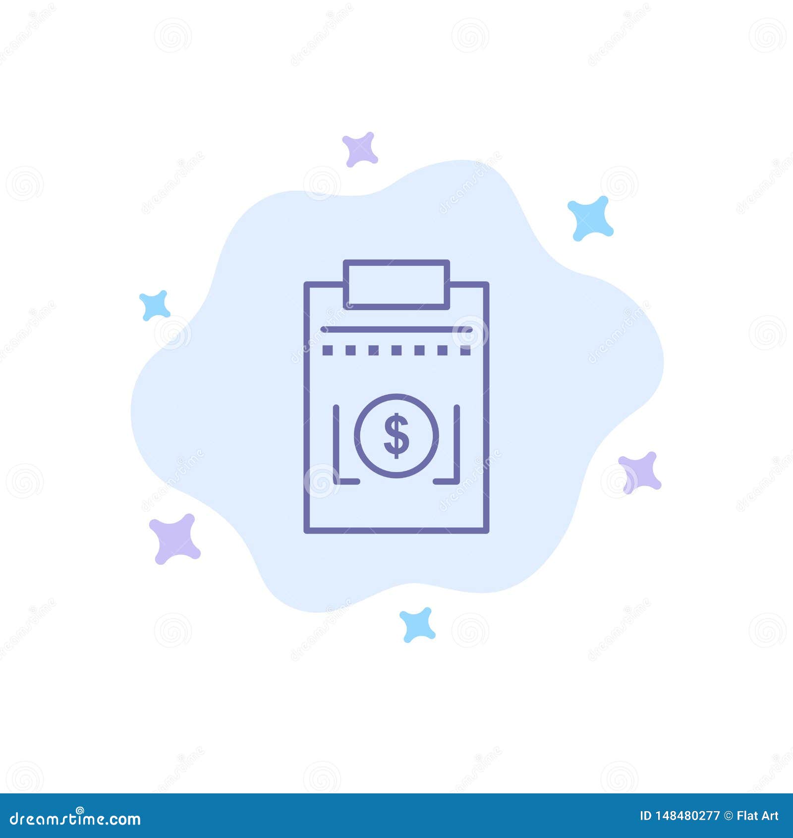 Expense, Business, Dollar, Money Blue Icon on Abstract Cloud Background ...