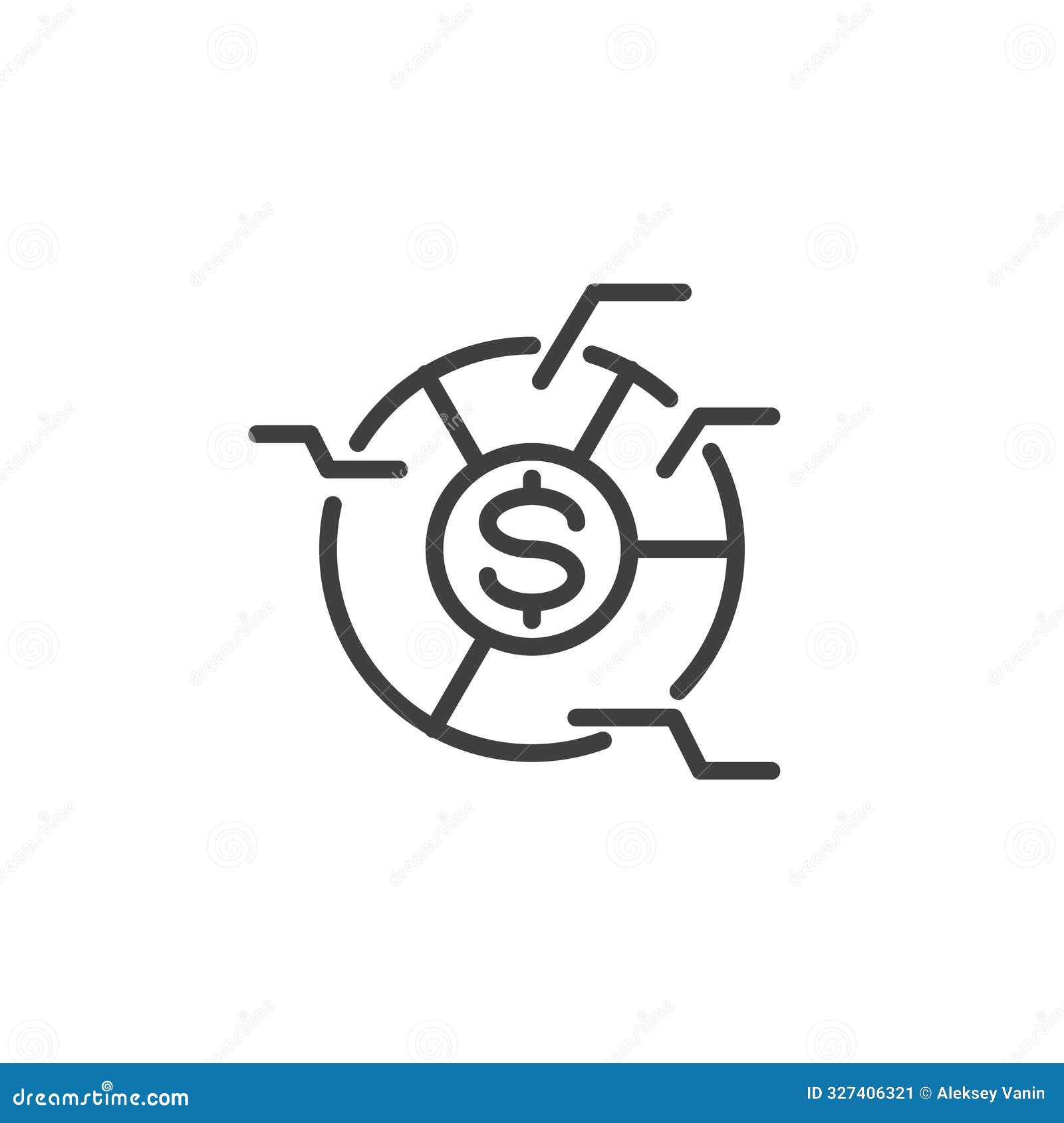 Expense Categories Line Icon Stock Illustration - Illustration of ...
