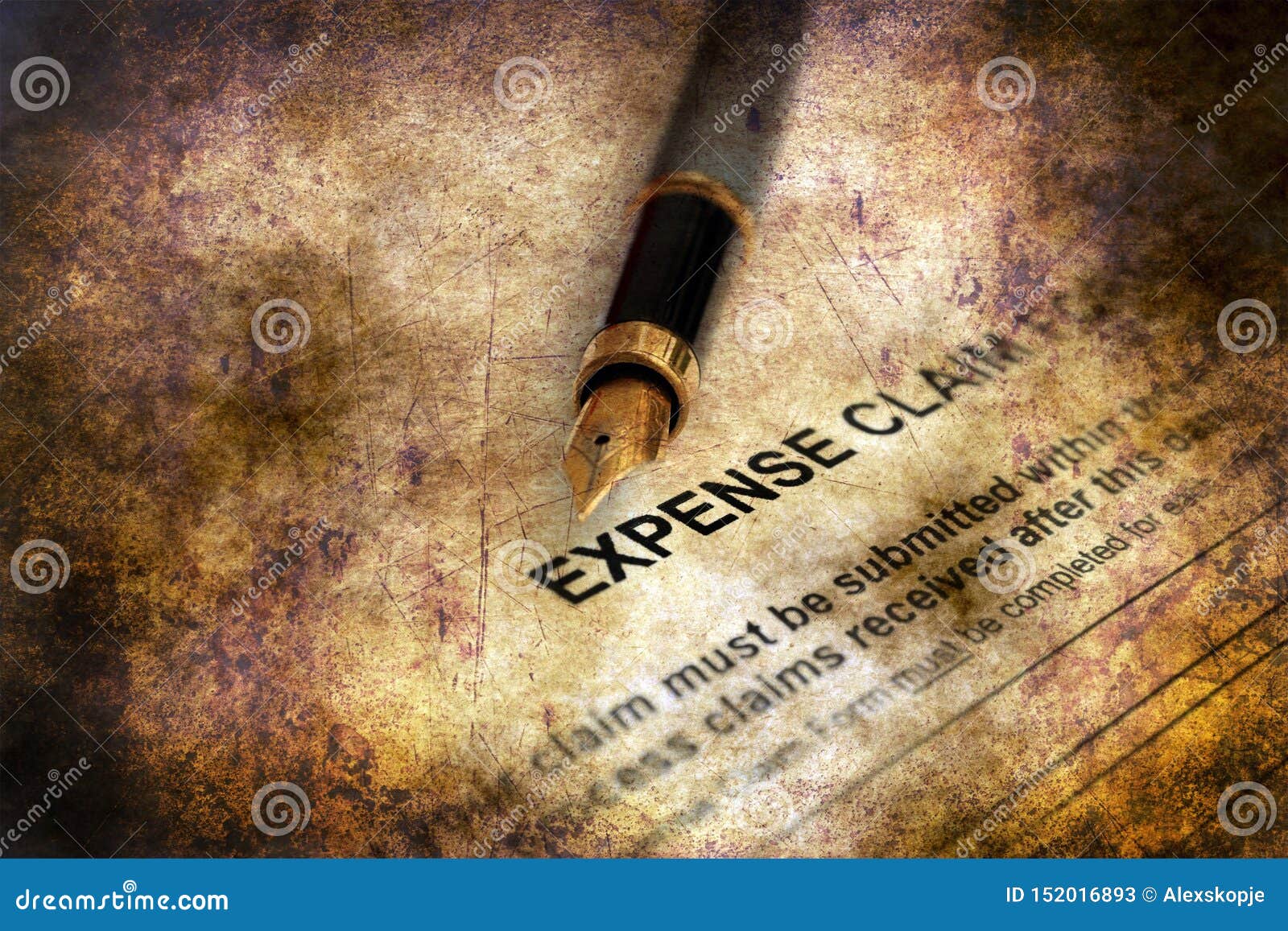 Expense Claim Form Grunge Concept Stock Image - Image of diary, agenda ...