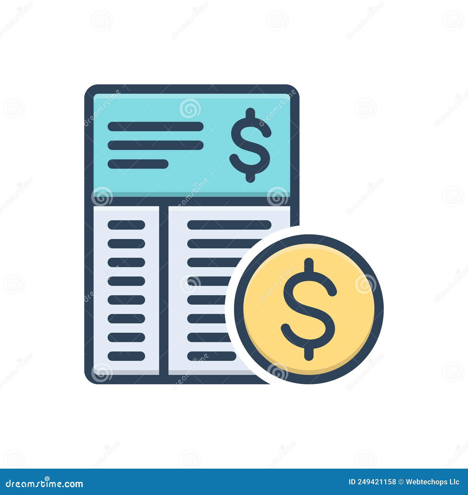 Color Illustration Icon for Expense, Expenditure and Outgoings Stock ...