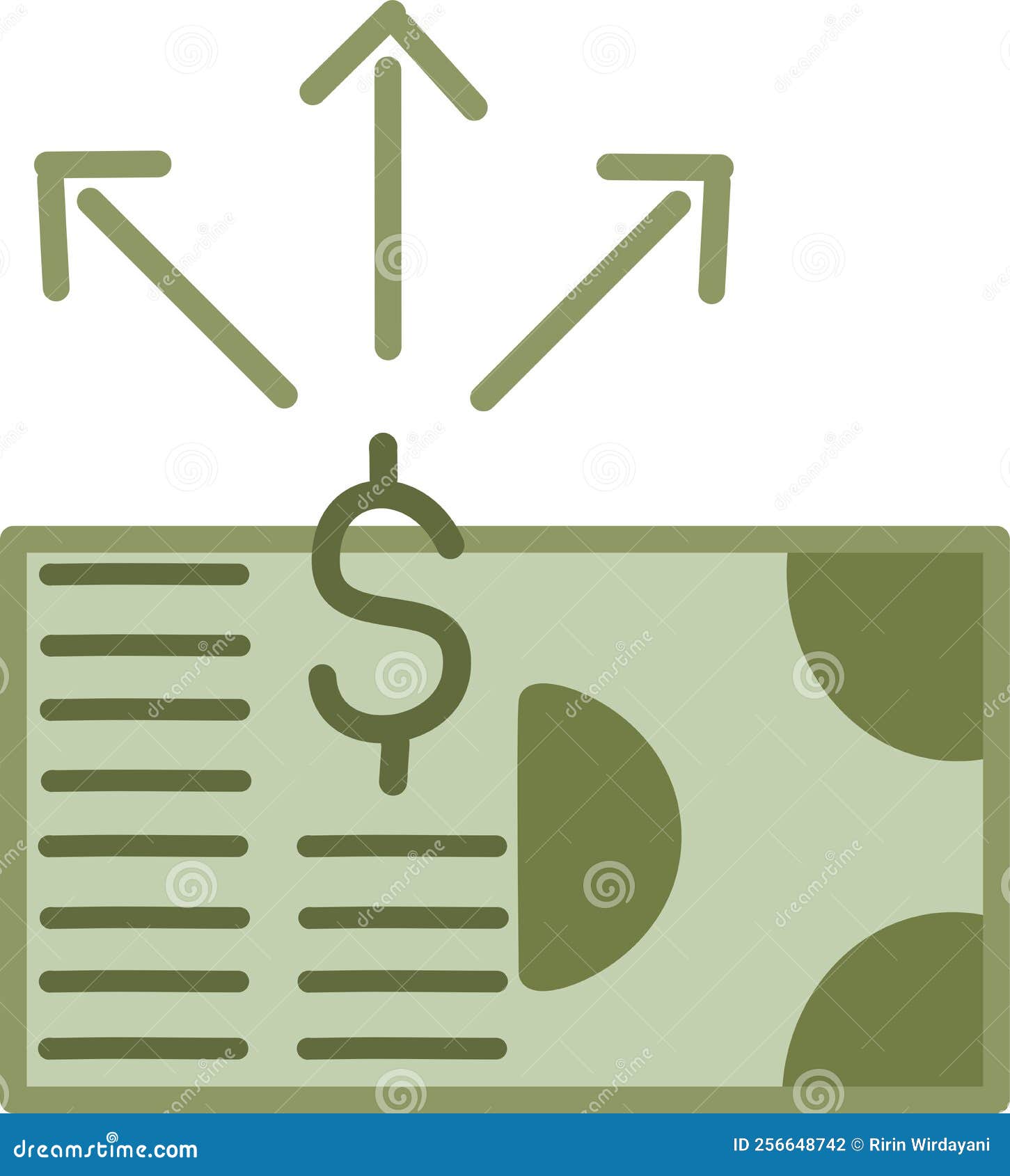 The expense icon stock illustration. Illustration of diagram - 256648742