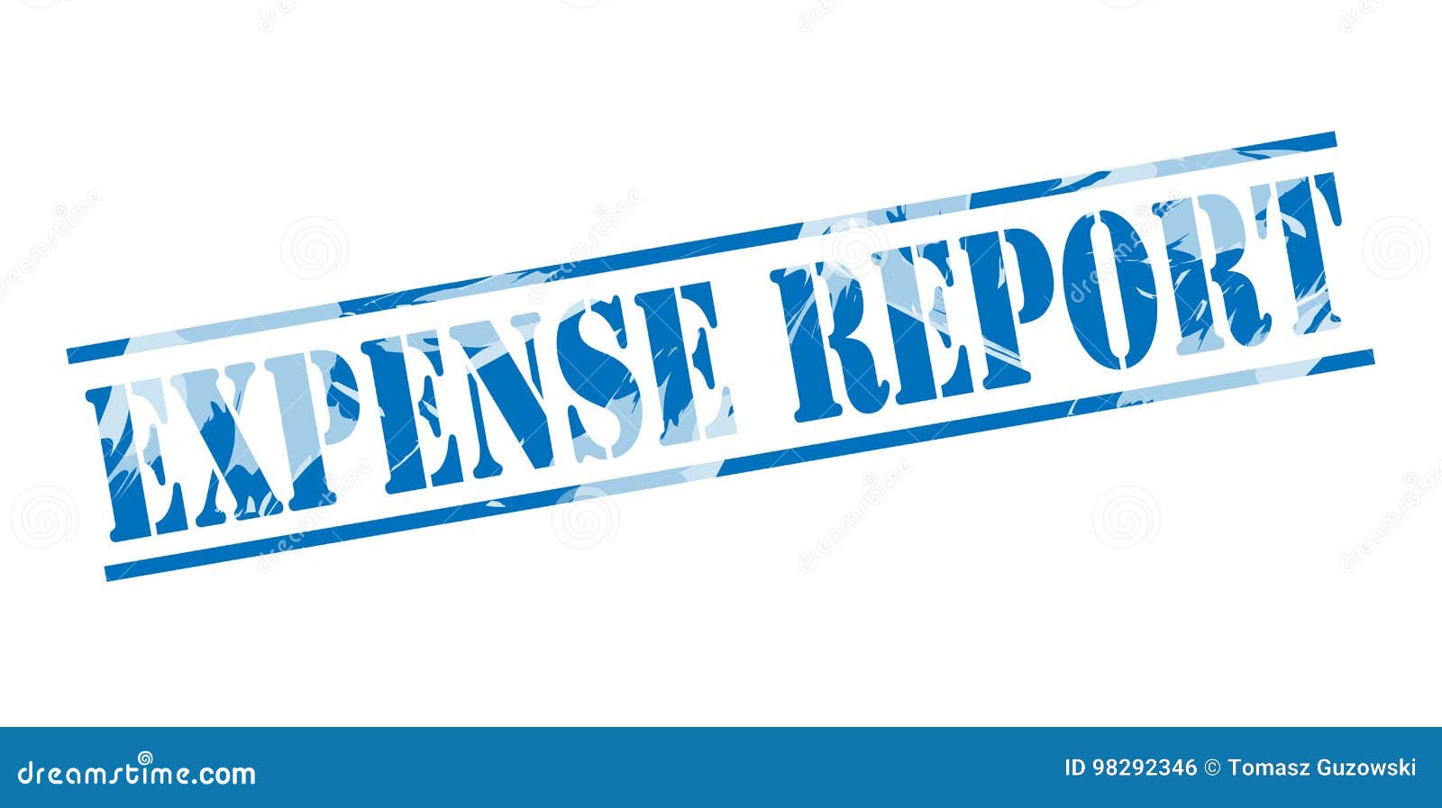 Expense report blue stamp stock illustration. Illustration of ...