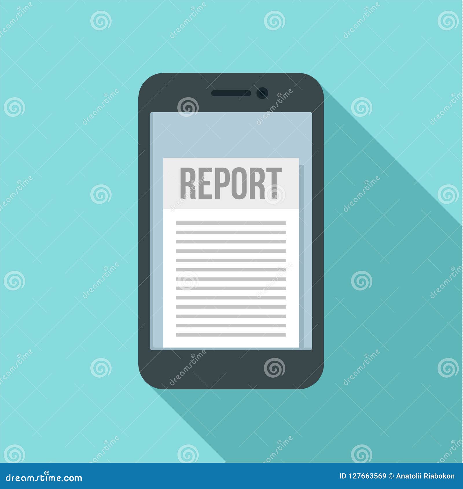 Expense Report Icon, Flat Style Stock Vector - Illustration of expense ...